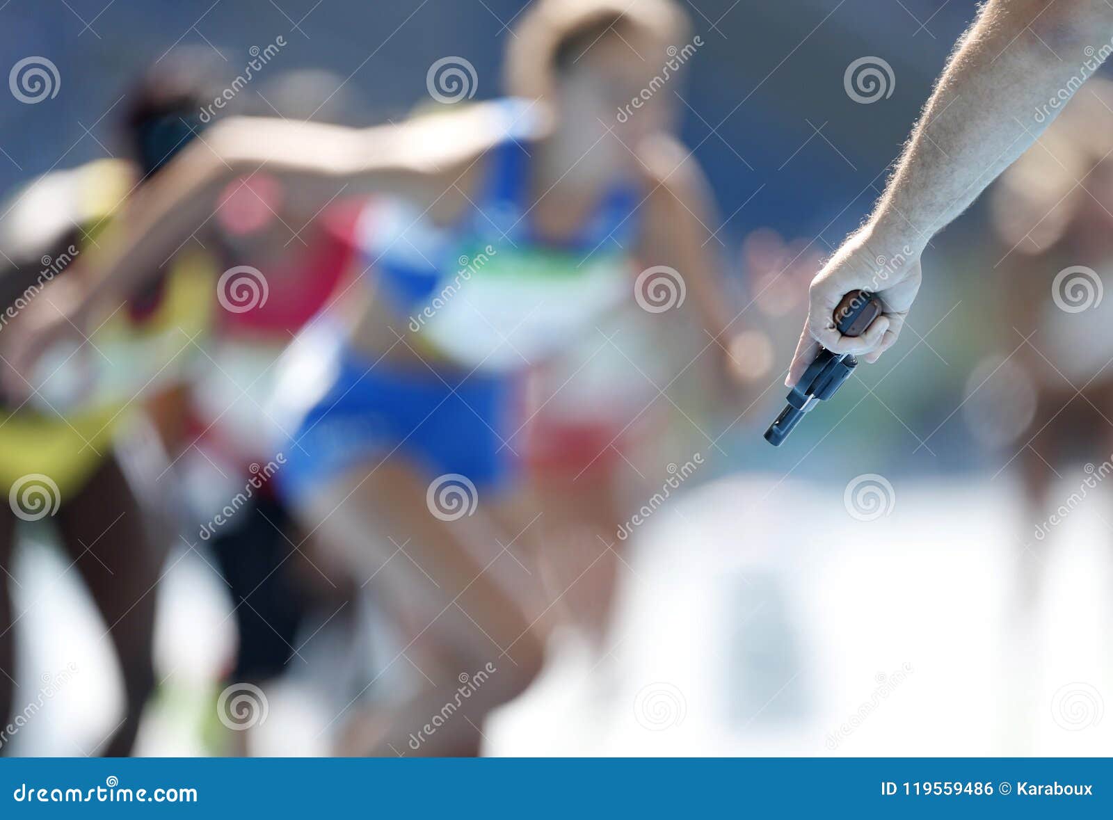 Starting Pistol And Bullets Track And Field