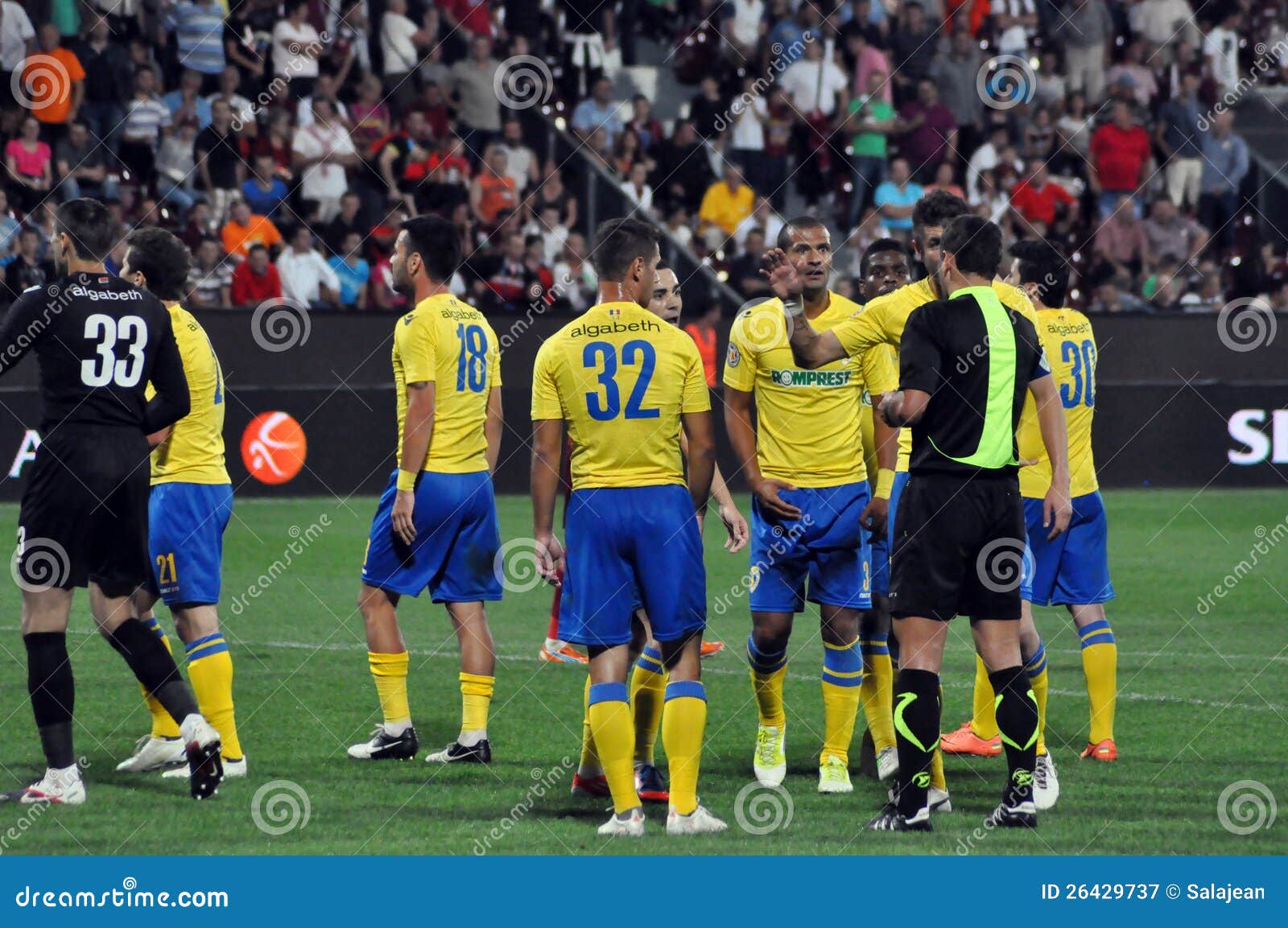 Referee gives penalty editorial photography. Image of editorial - 26429737