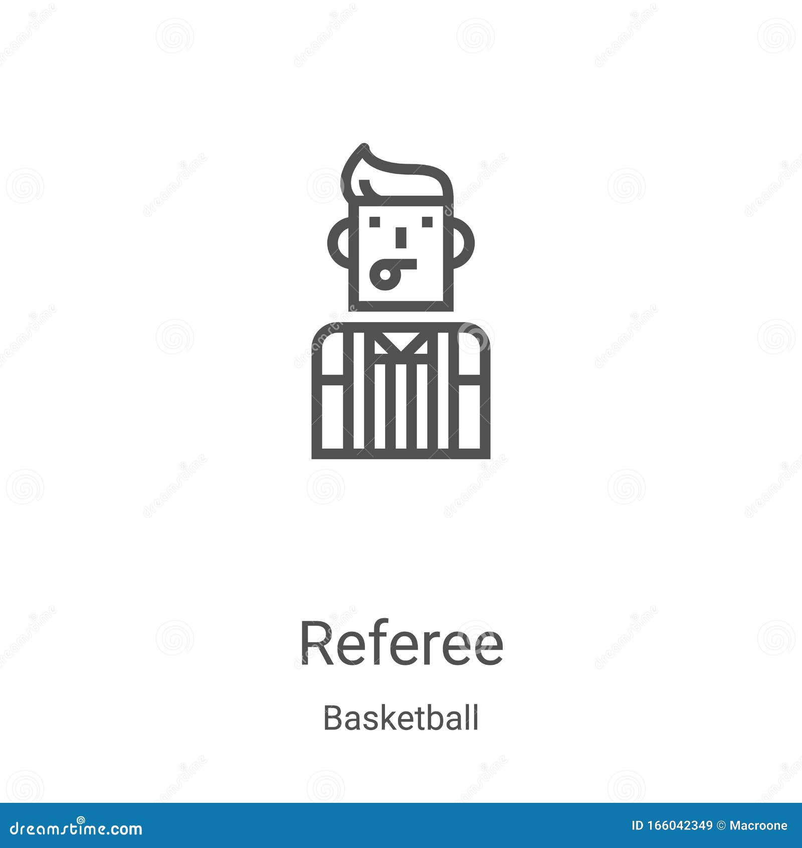 Referee Icon Vector from Basketball Collection. Thin Line Referee ...
