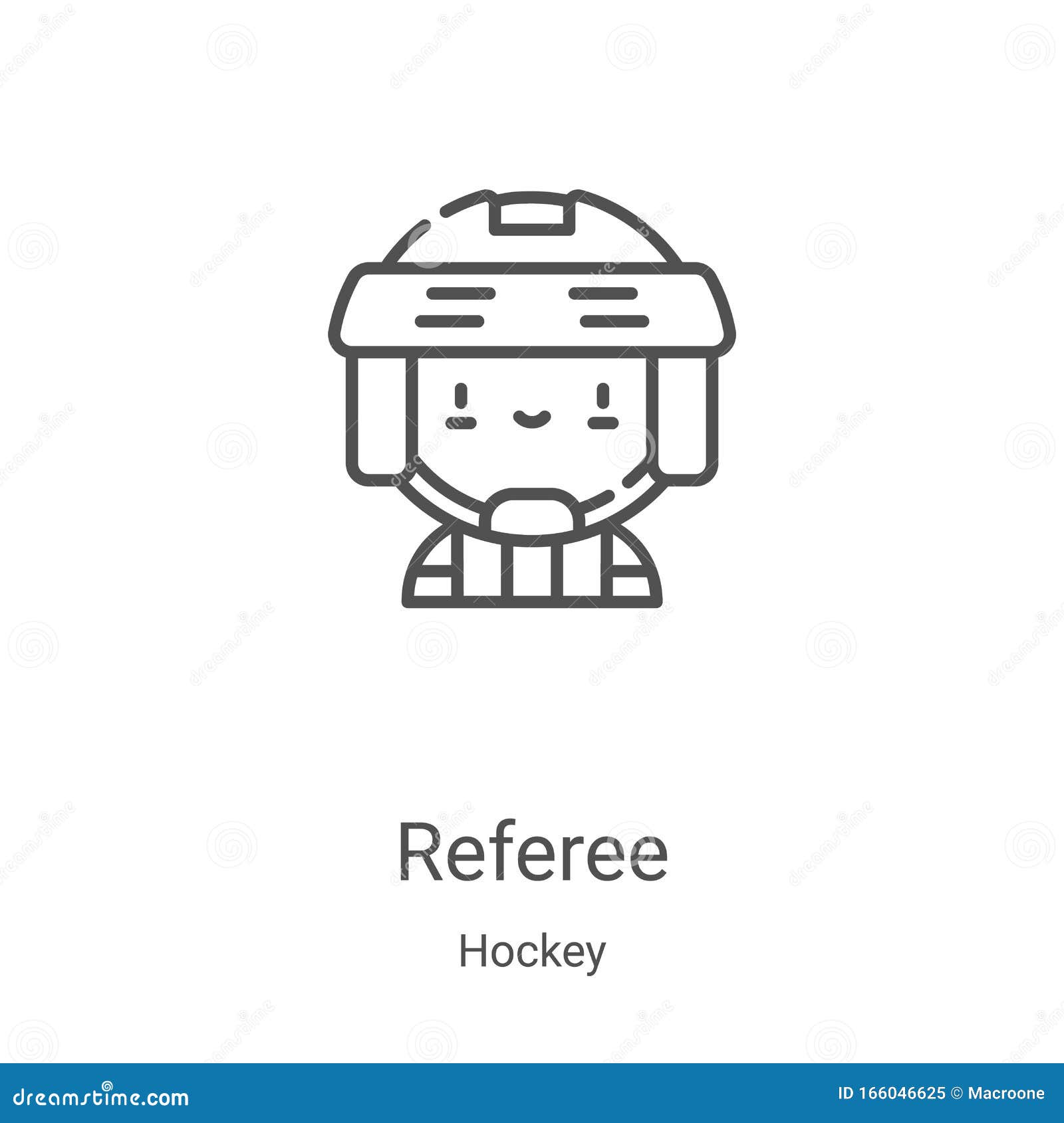 Referee Icon Vector from Hockey Collection. Thin Line Referee Outline ...