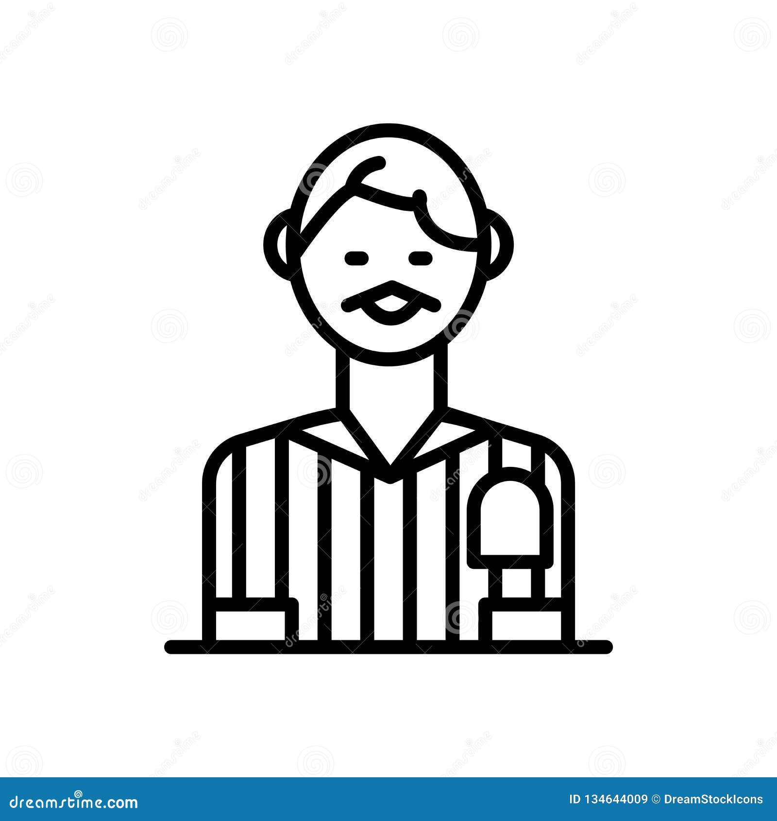 Referee Icon Vector Isolated on White Background, Referee Sign , Line ...