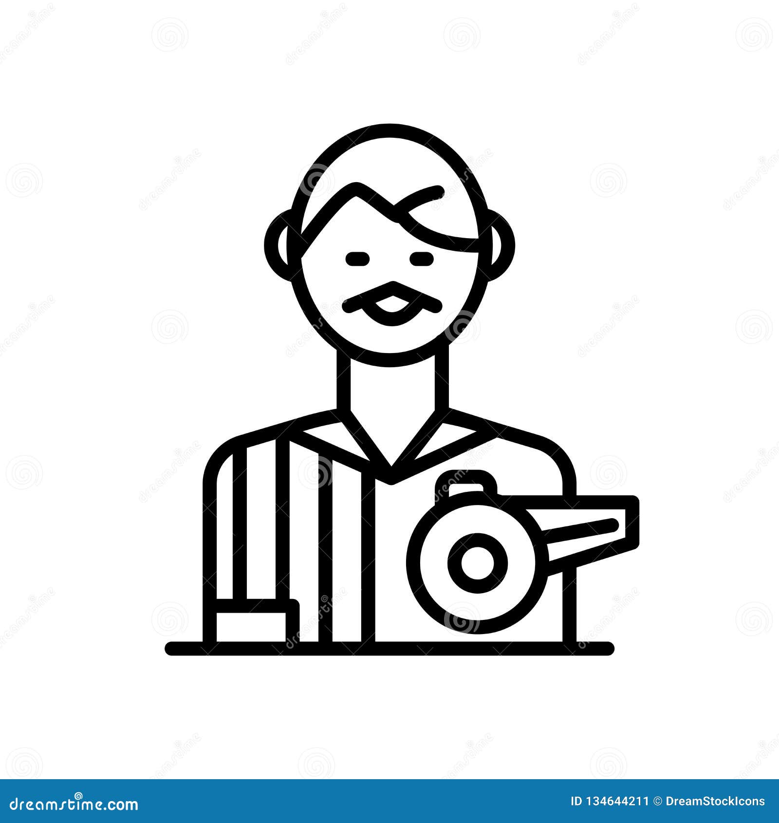 Referee Icon Vector Isolated on White Background, Referee Sign , Line ...