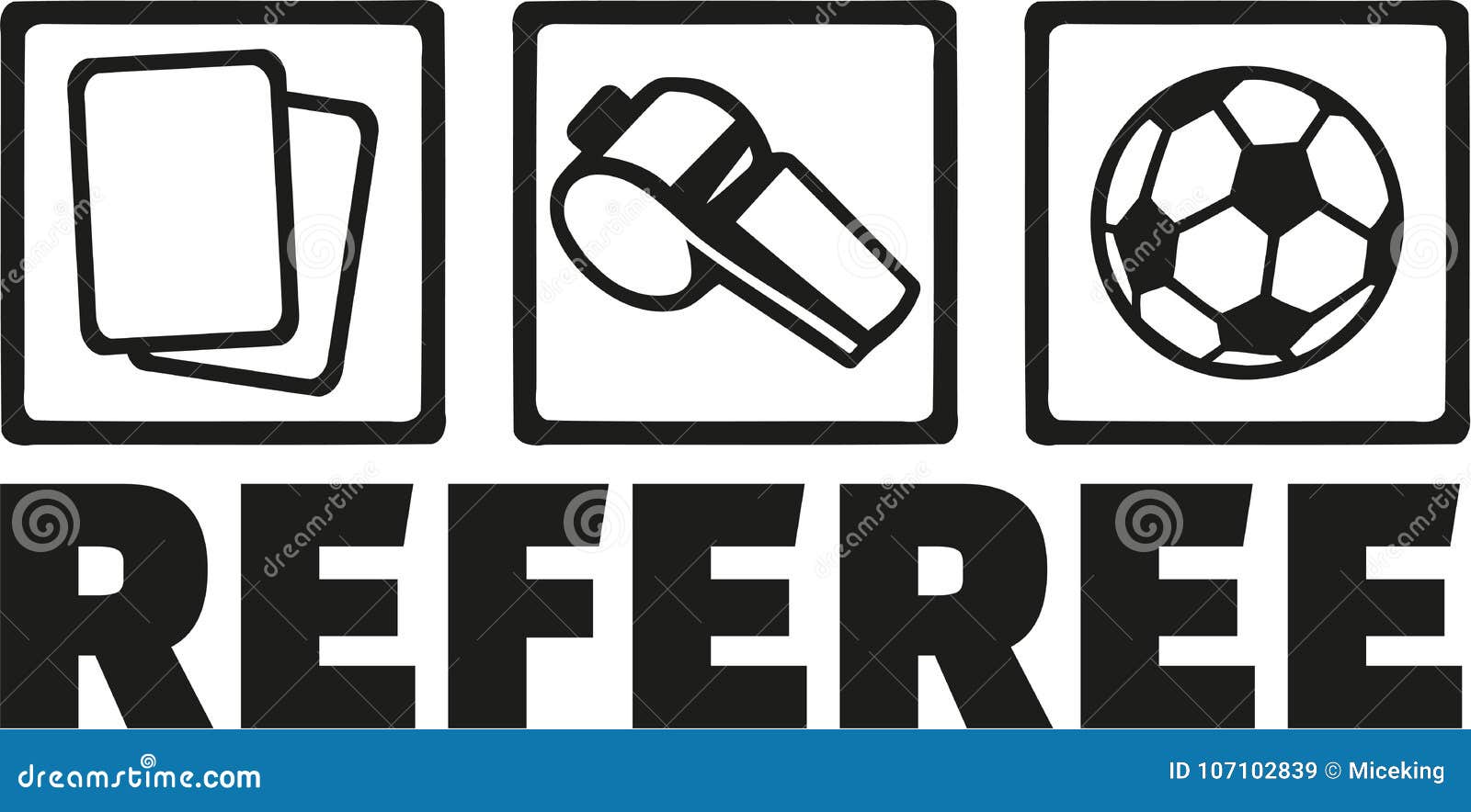 Referee icons with word stock vector. Illustration of soccer - 107102839