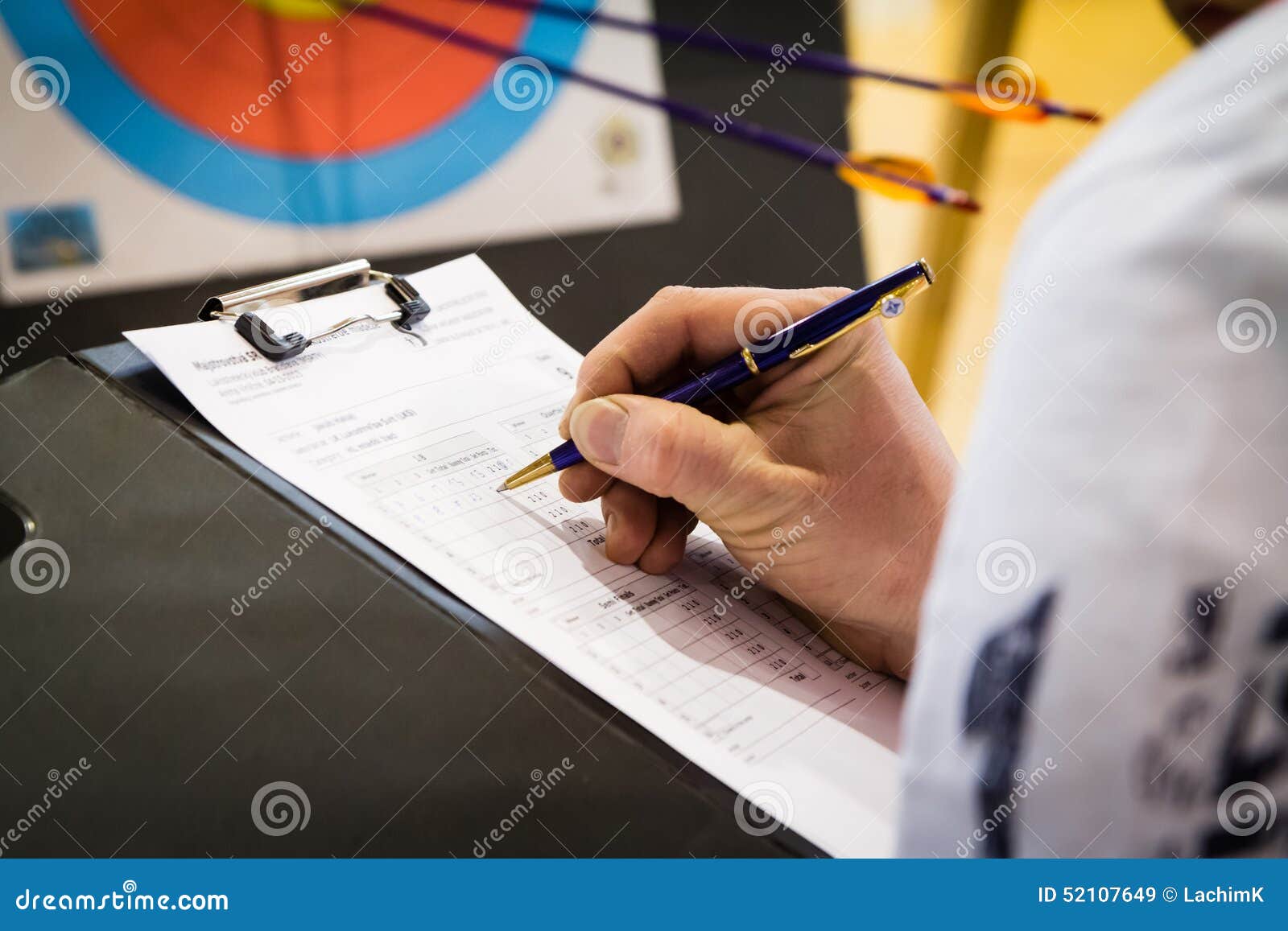 Referee Keeping Score in Archery Stock Image - Image of referee ...
