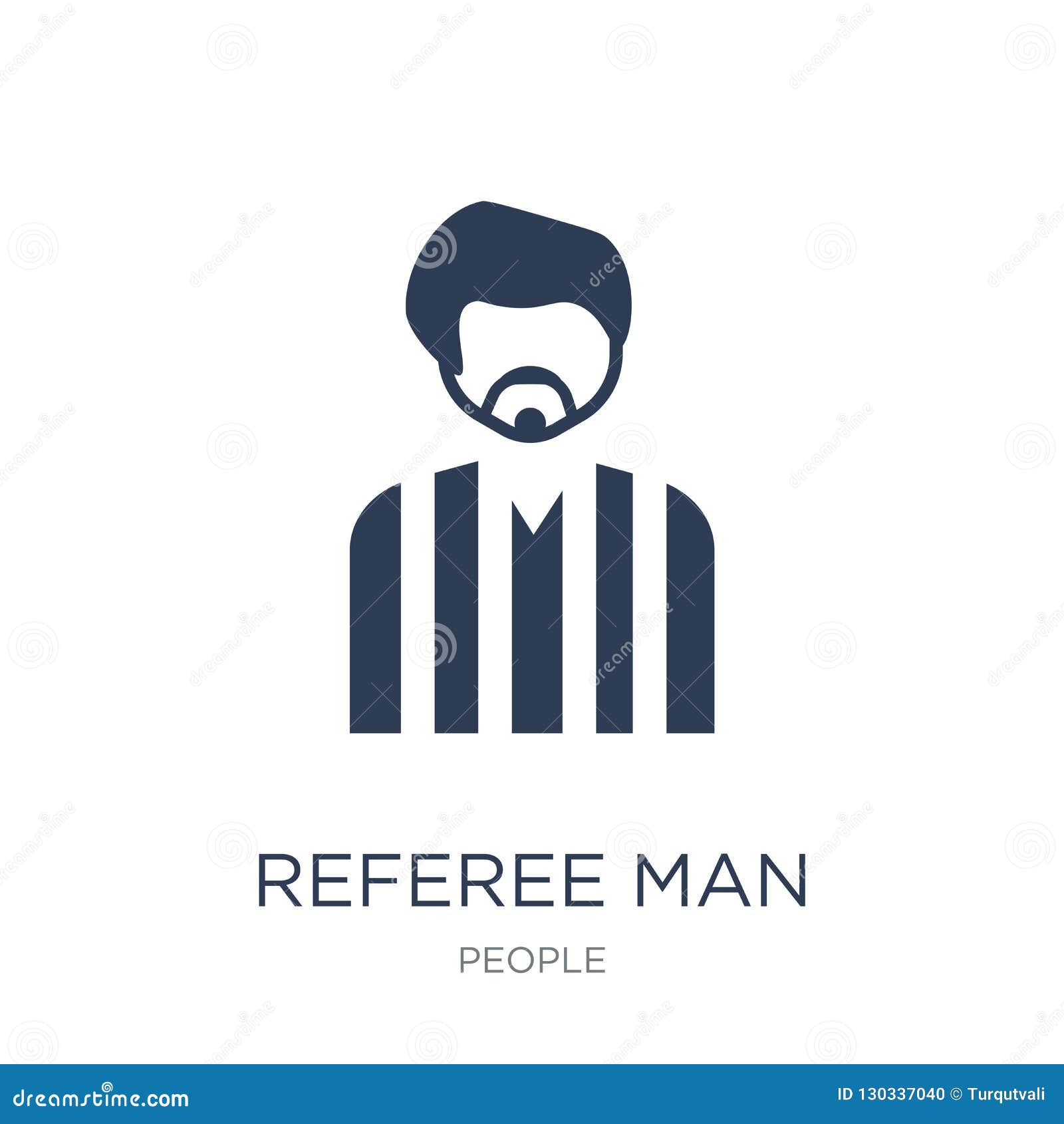 Referee Man Icon. Trendy Flat Vector Referee Man Icon on White B Stock ...