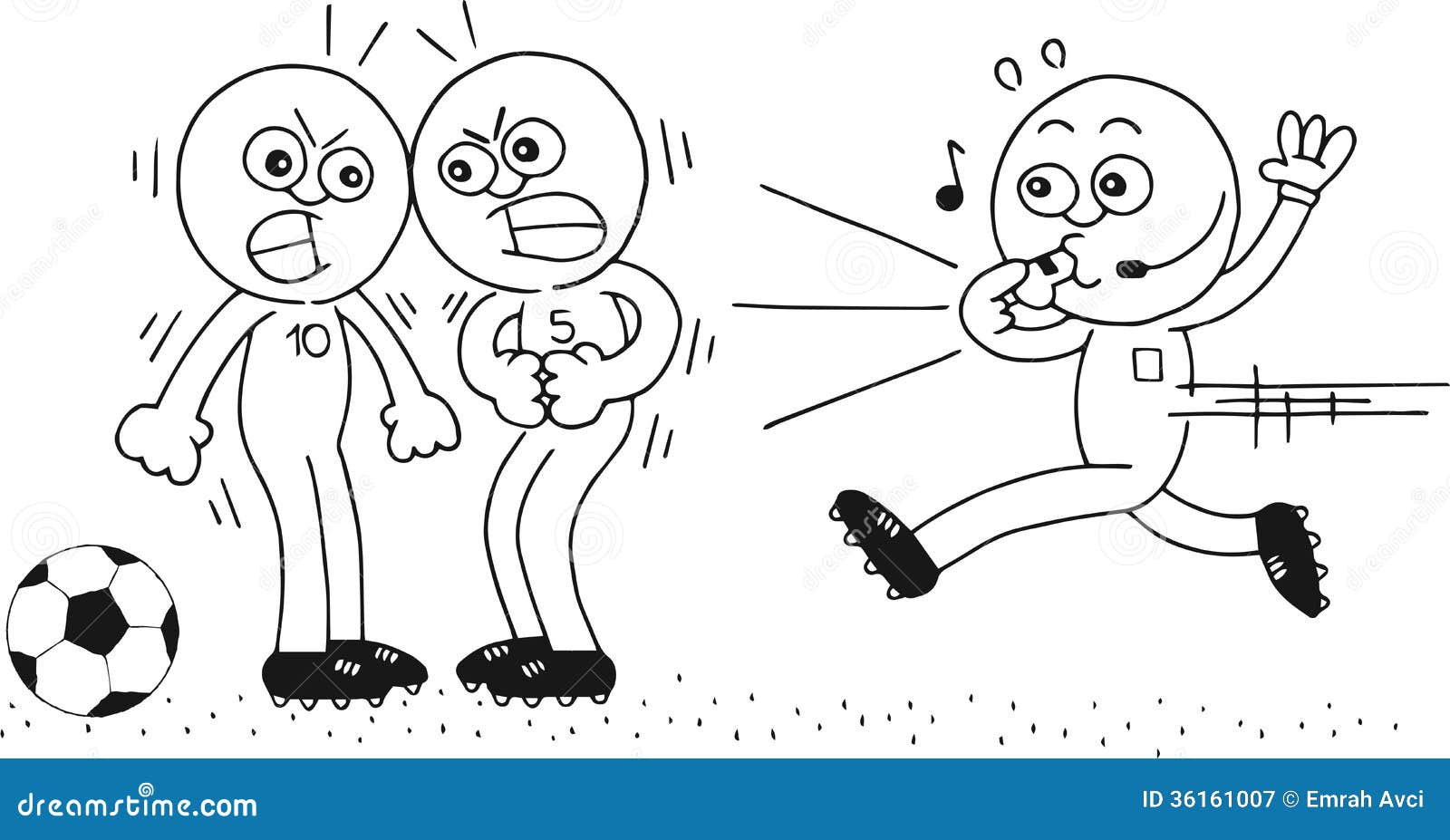 Referee Running stock illustration. Illustration of blowing - 36161007