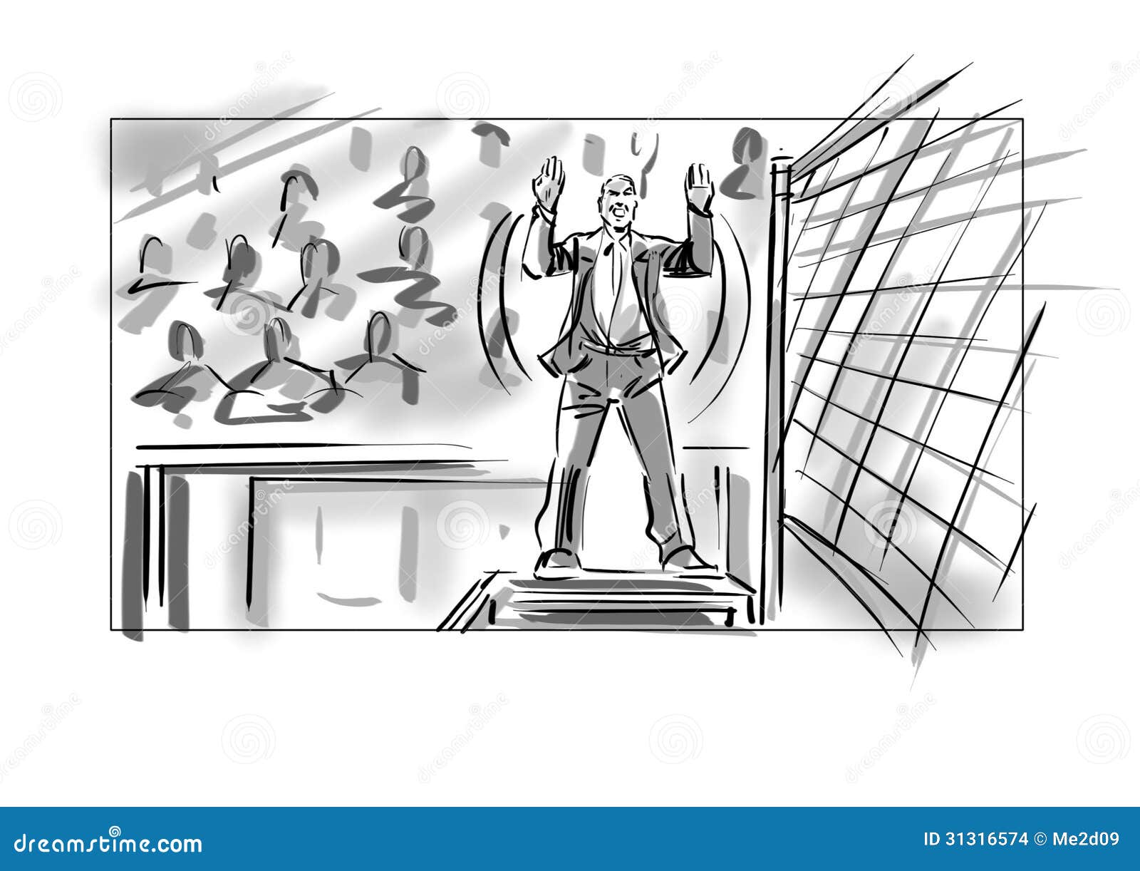 Referee says: out! stock illustration. Illustration of sport - 31316574