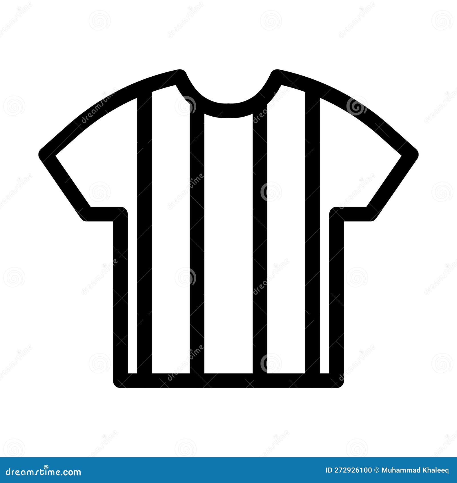 Referee Shirt Vector Thick Line Icon for Personal and Commercial Use ...