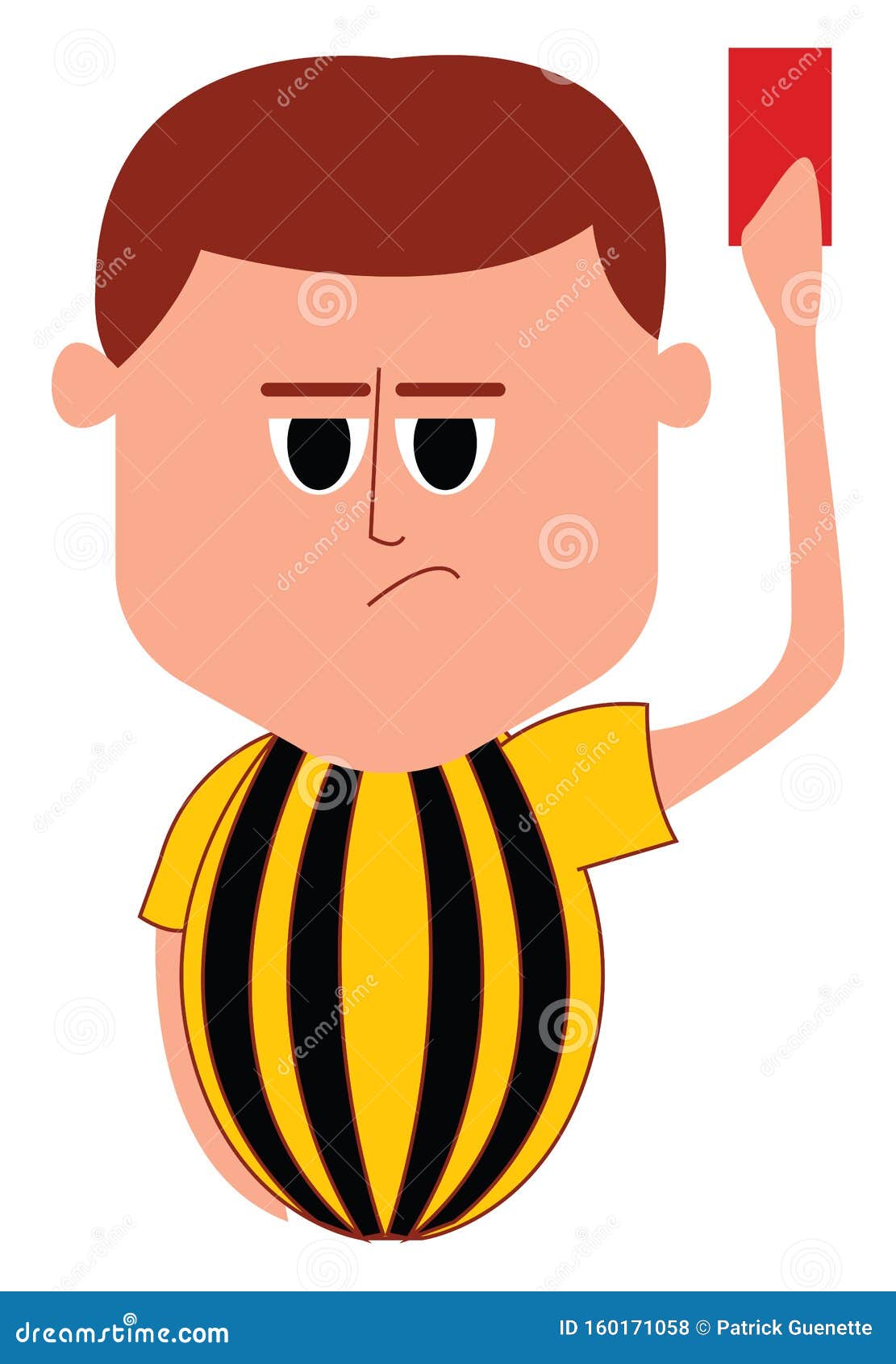 Referee Showing Red Card, Illustration, Vector Stock Vector ...