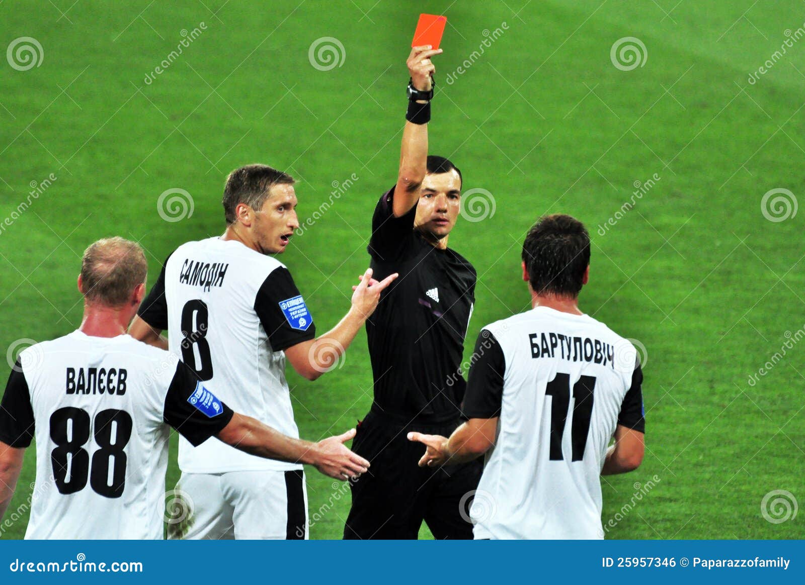 The Referee Shows a Red Card To the Player Editorial Photo - Image of ...