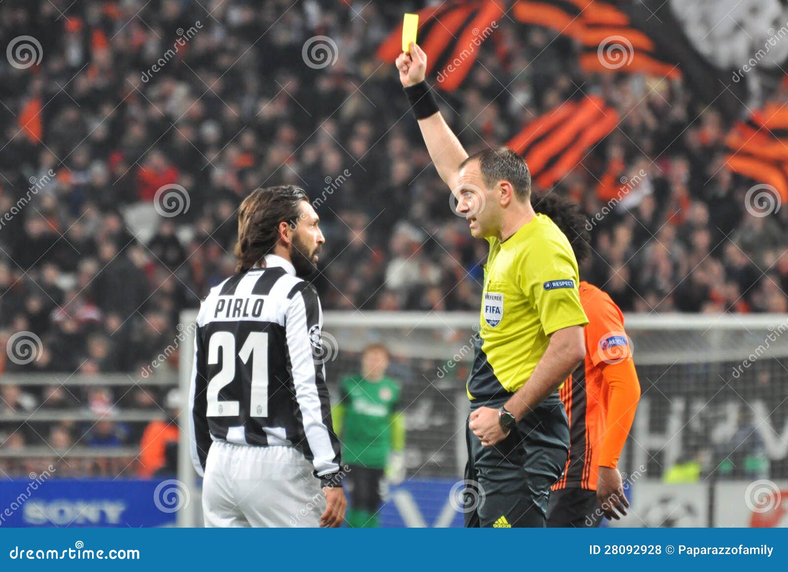 The Referee Shows a Yellow Card Editorial Stock Photo - Image of ...