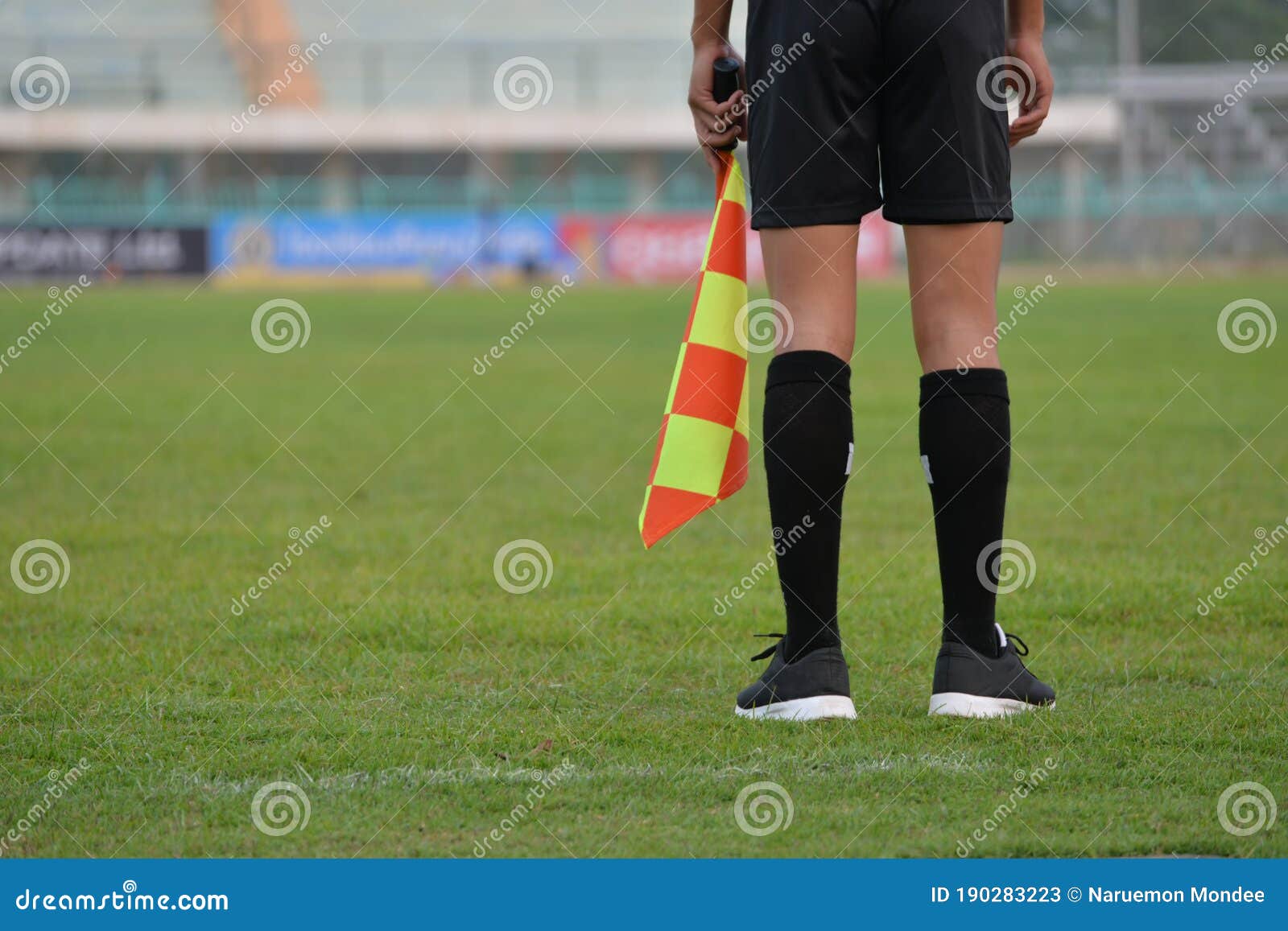 Referee soccer Lineman stock image. Image of pitch, referee - 190283223