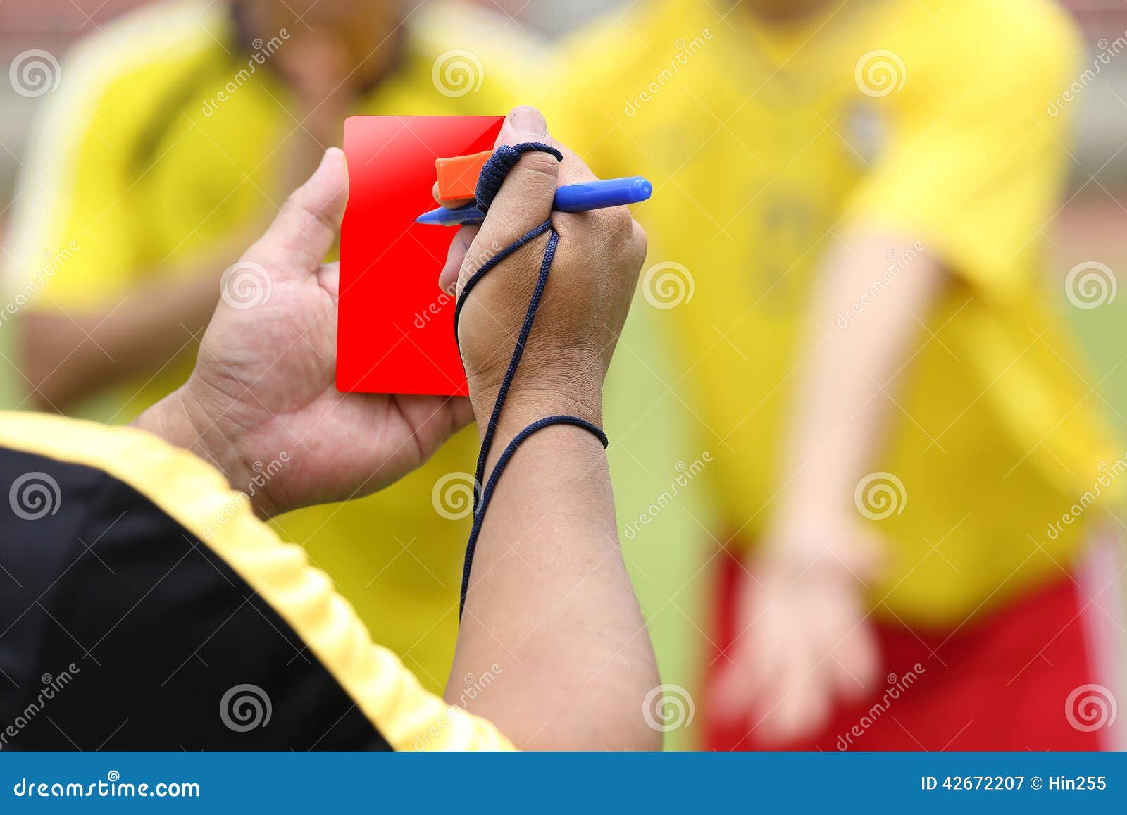 Referee Soccer Recorded Player Foul Stock Image - Image of ...