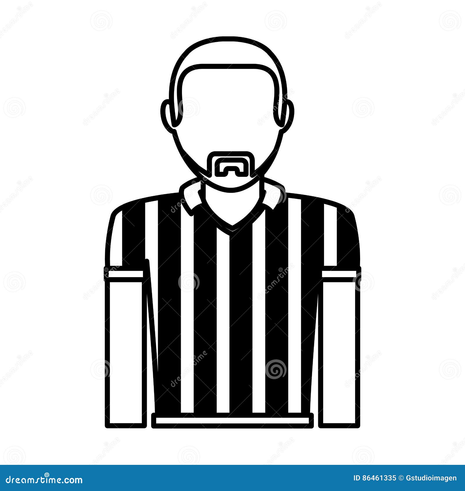 Referee Sport Avatar Character Stock Vector - Illustration of penalty ...