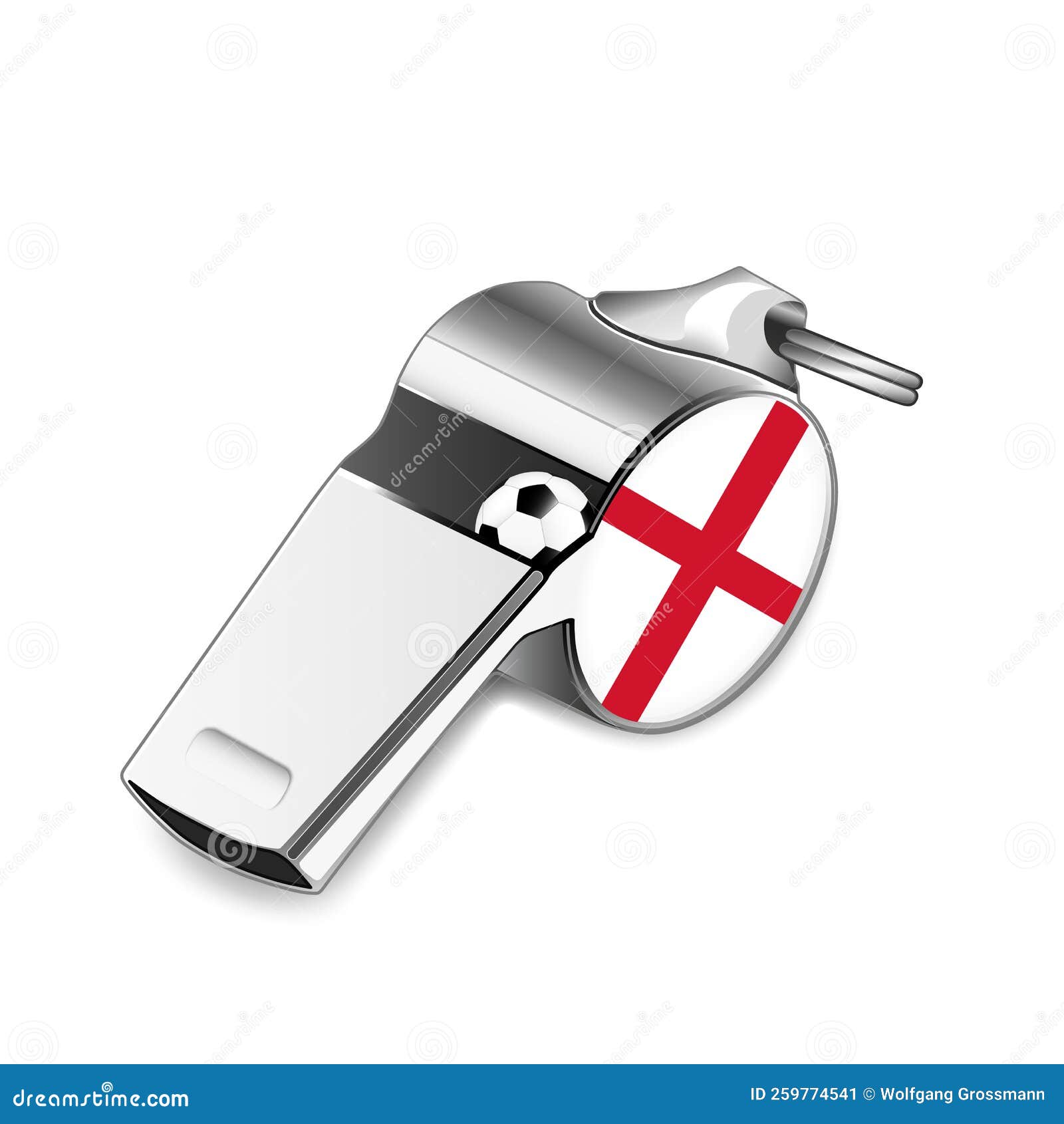 Referee whistle England stock illustration. Illustration of ball ...