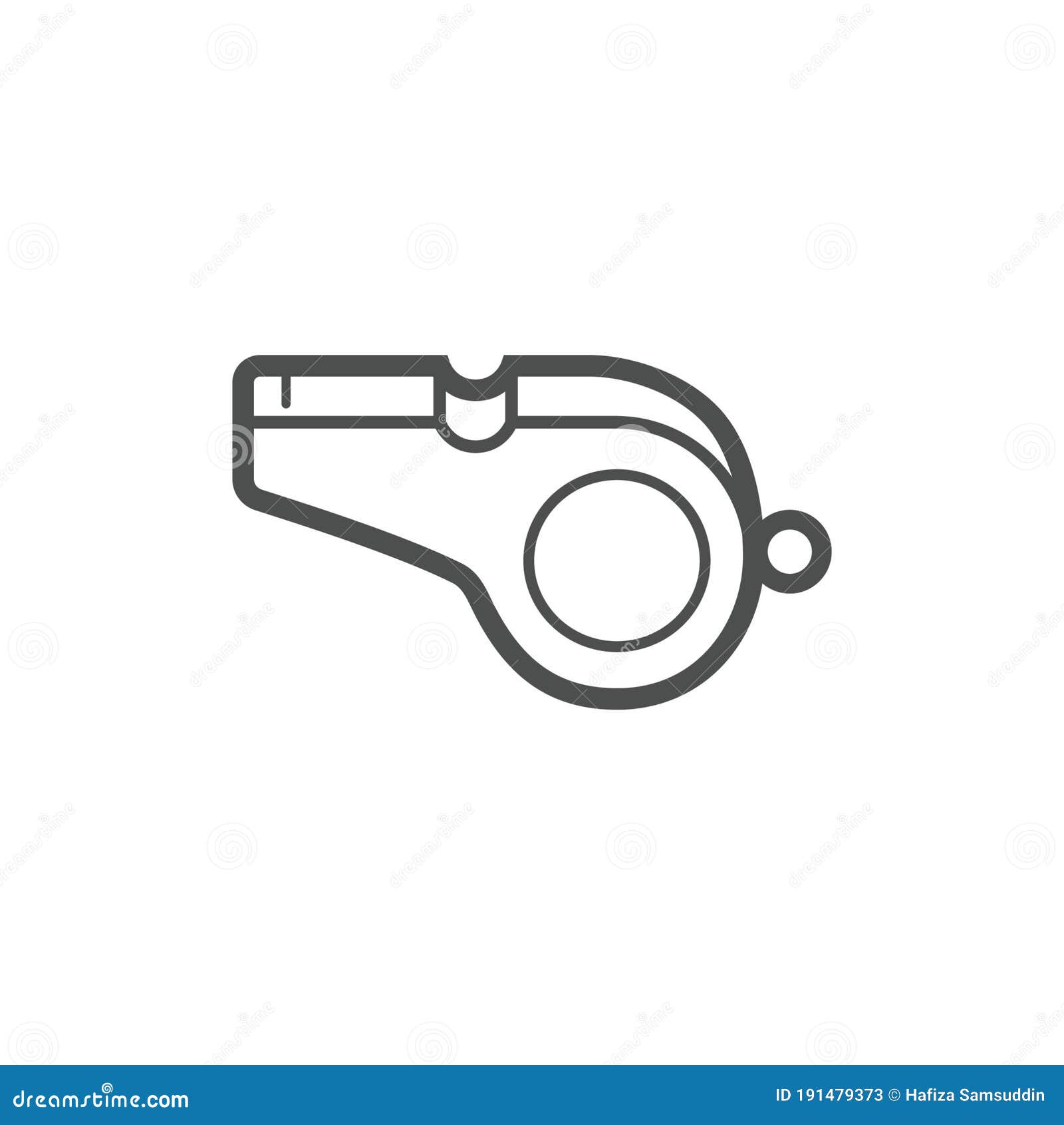 Referee Whistle. Vector Illustration Decorative Design Stock Vector ...