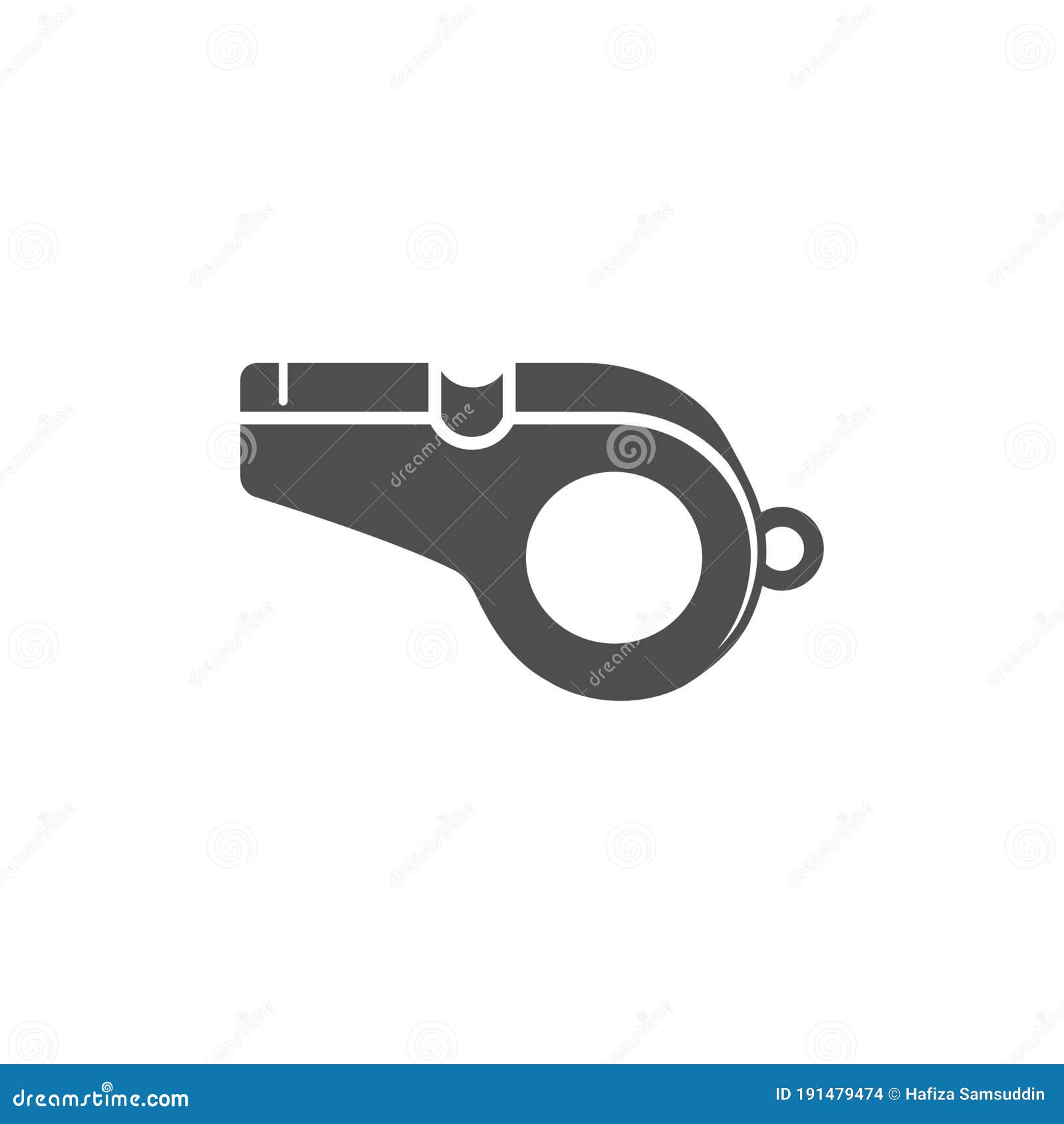 Referee Whistle. Vector Illustration Decorative Design Stock Vector ...