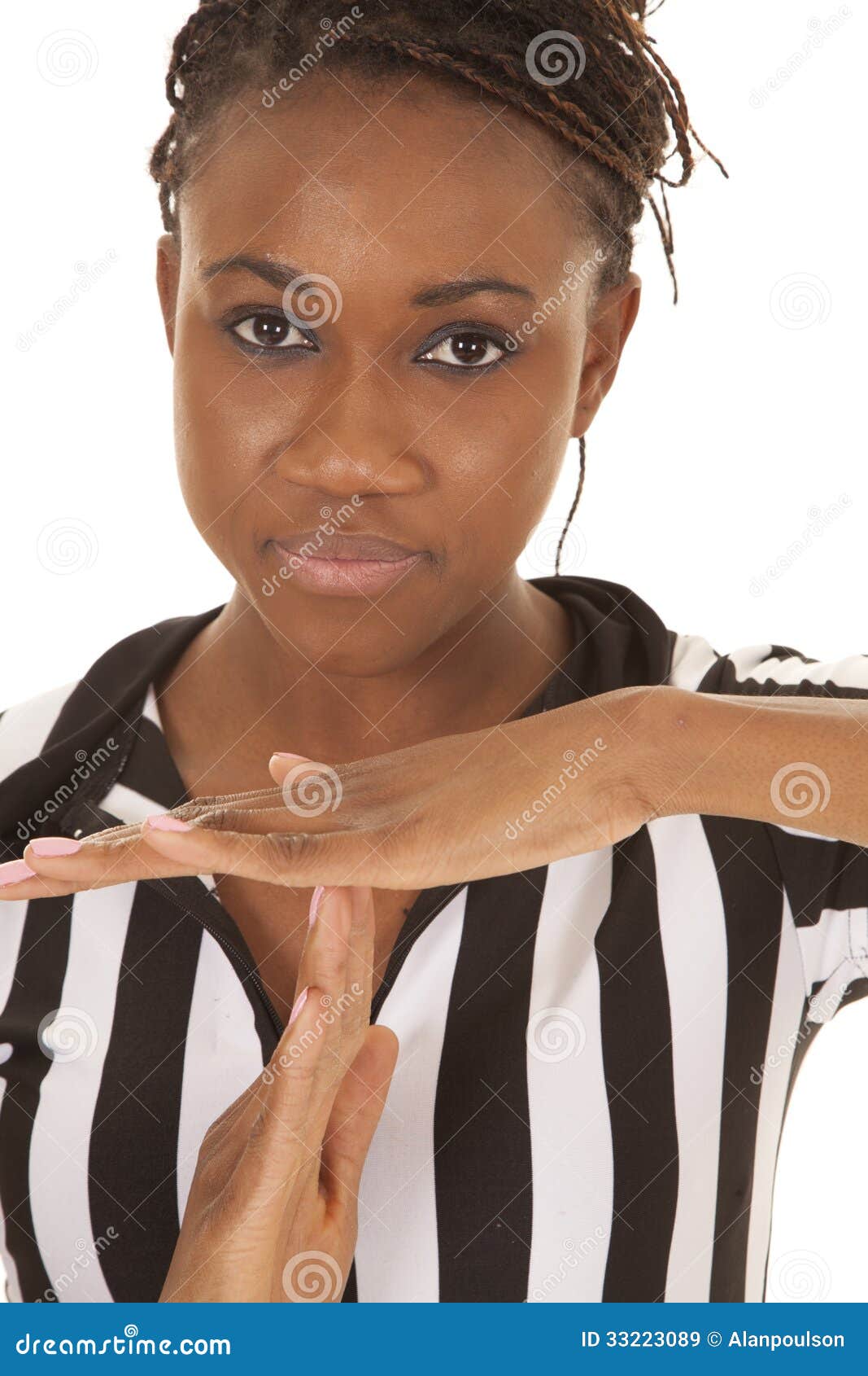 Referee Woman Very Close Time Out Stock Image - Image of blow, pretty ...