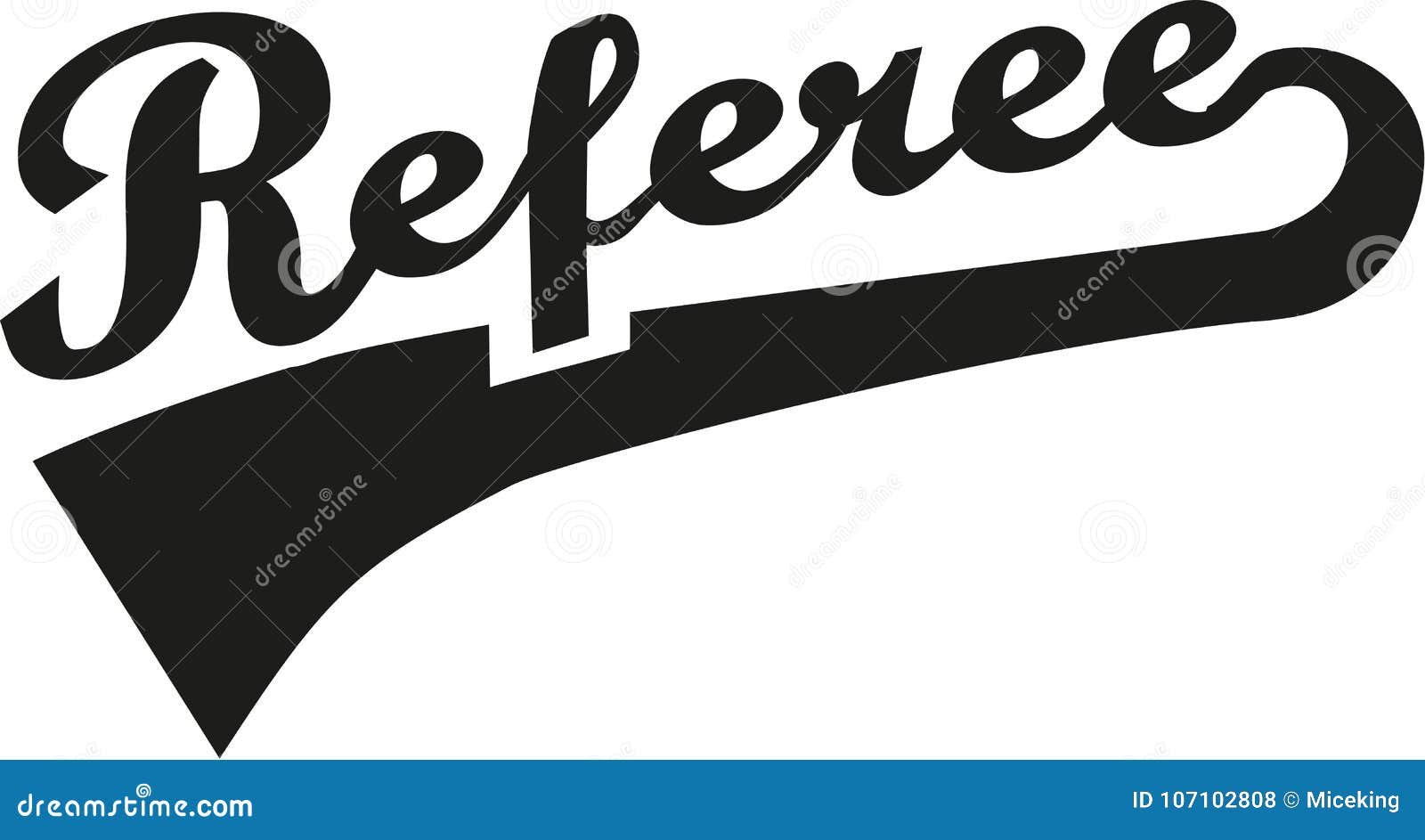 Referee word retro stock vector. Illustration of equipment - 107102808
