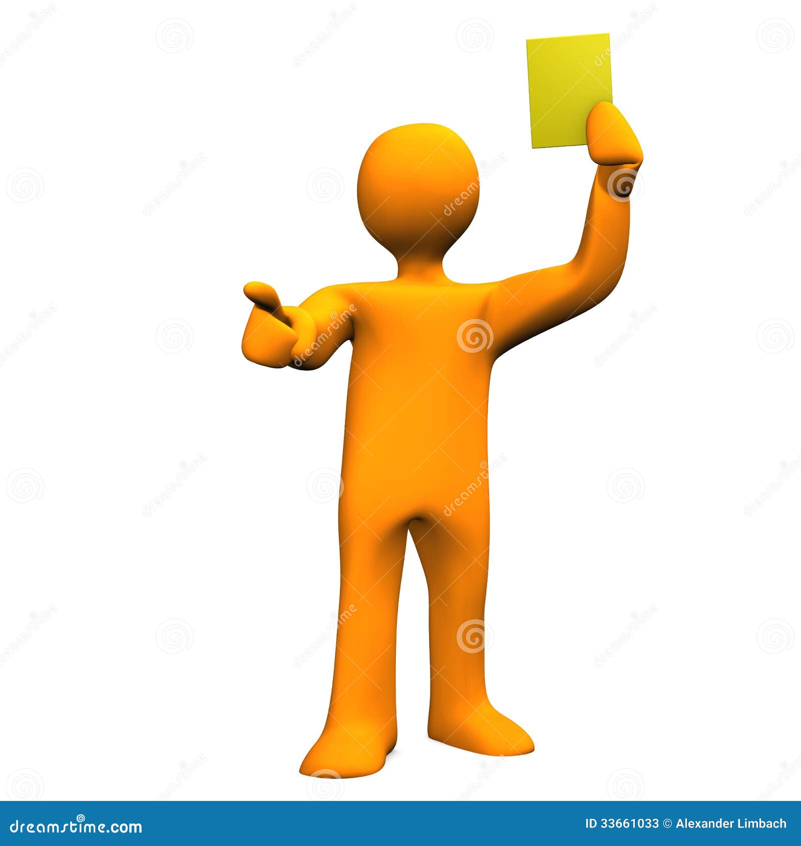 Referee Yellow Card Stock Photos - Image: 33661033