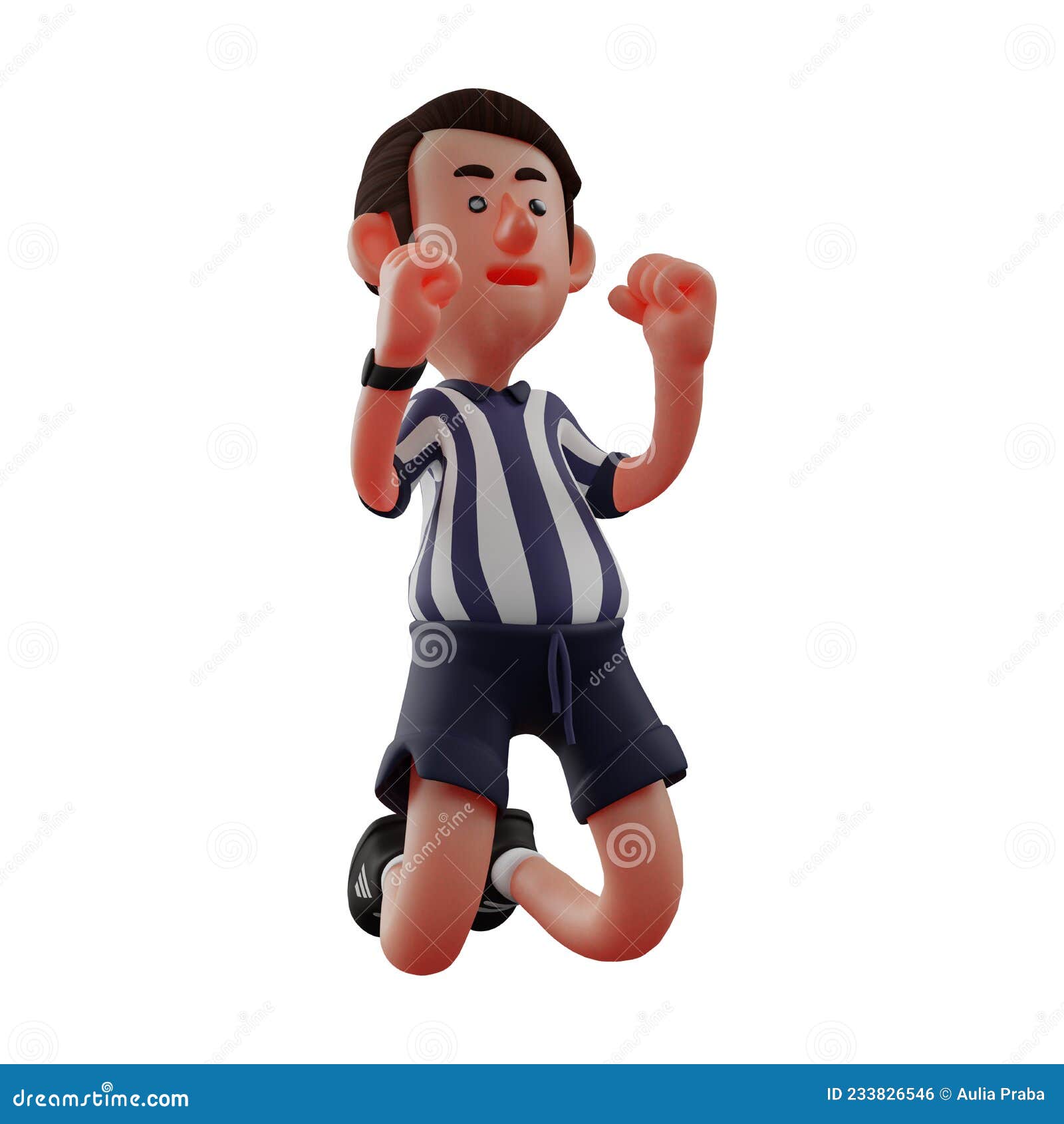 Referees 3D Cartoon Picture Showing a Winning Expression Stock ...