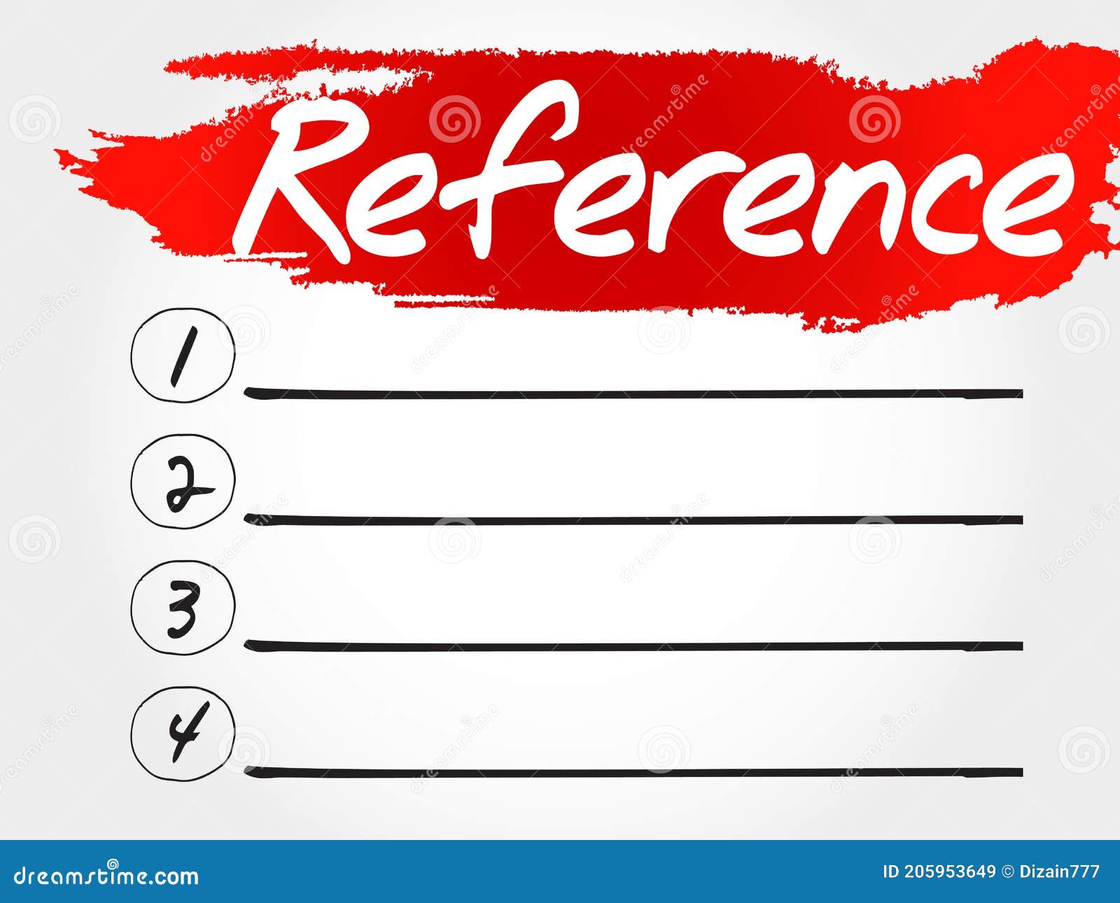 Reference Blank List Stock Photo | CartoonDealer.com #205953648