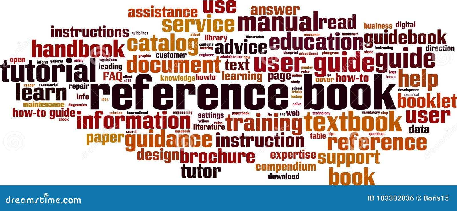 Reference book word cloud stock vector. Illustration of booklet - 183302036