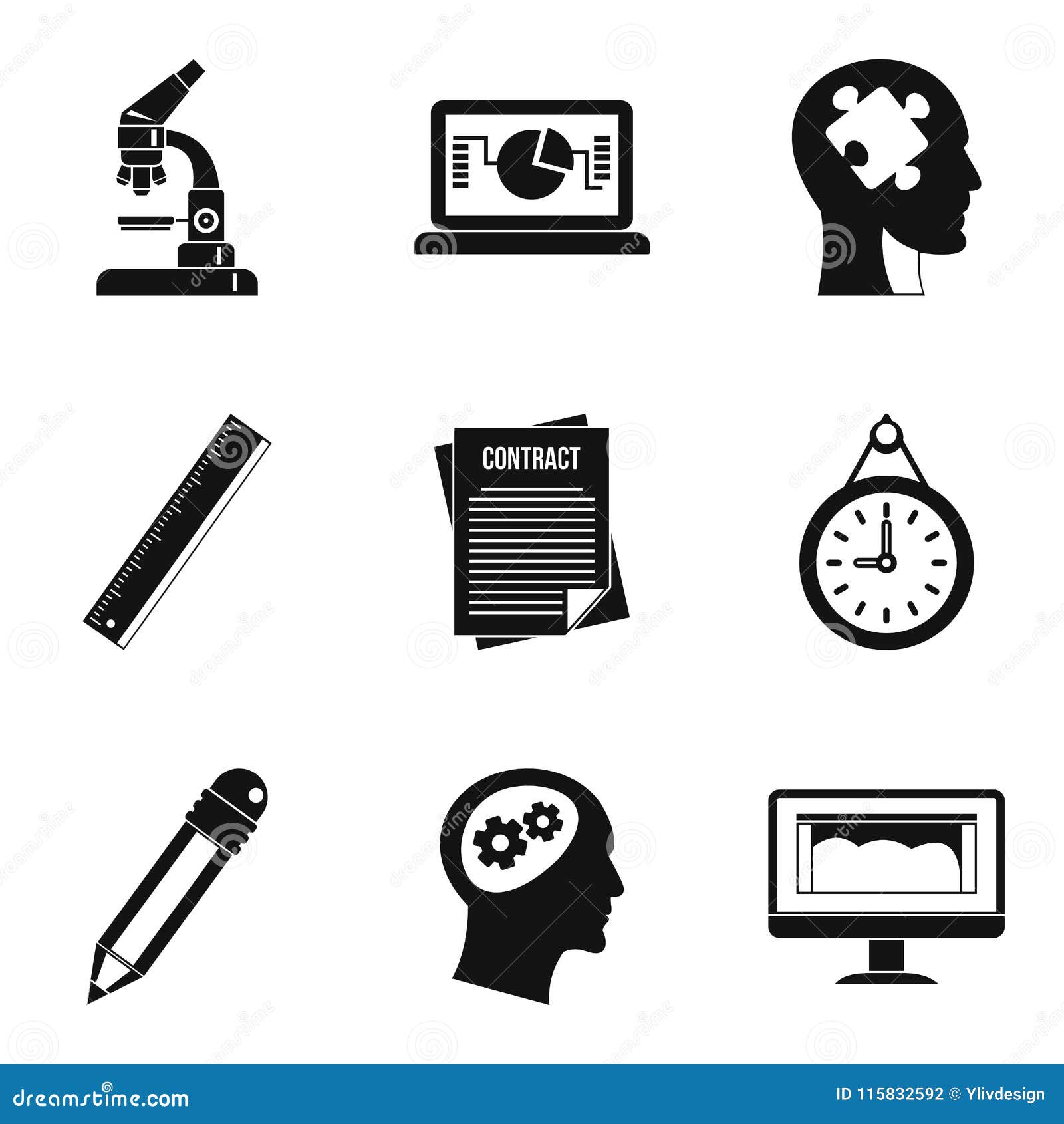 Reference Condition Icons Set, Simple Style Stock Vector - Illustration ...