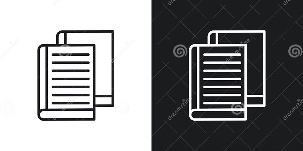 Reference Data Icon Set. Books Learning Knwoledge in a Black Filled and ...