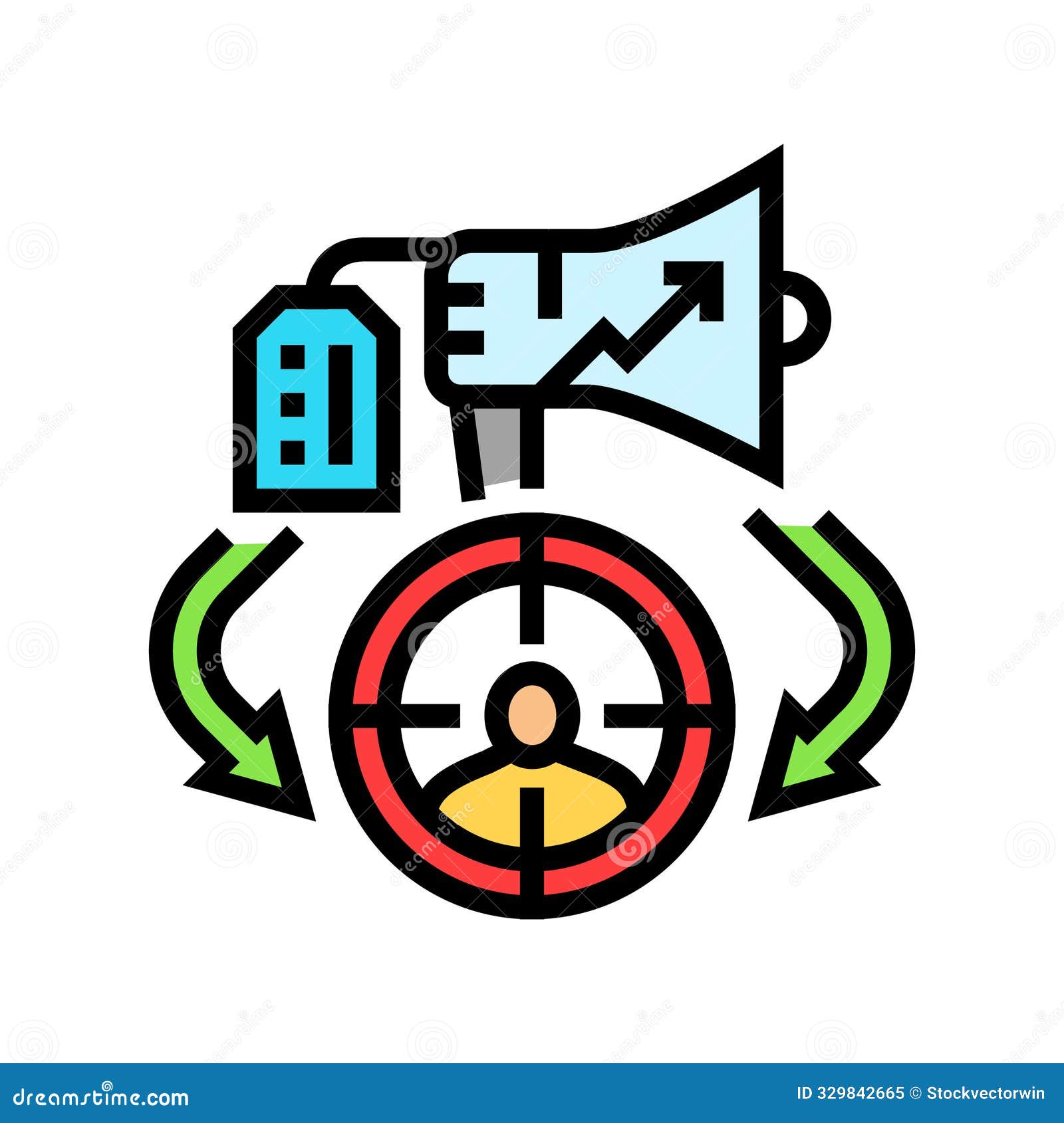 Reference Groups Consumer Behavior Color Icon Vector Illustration Stock ...