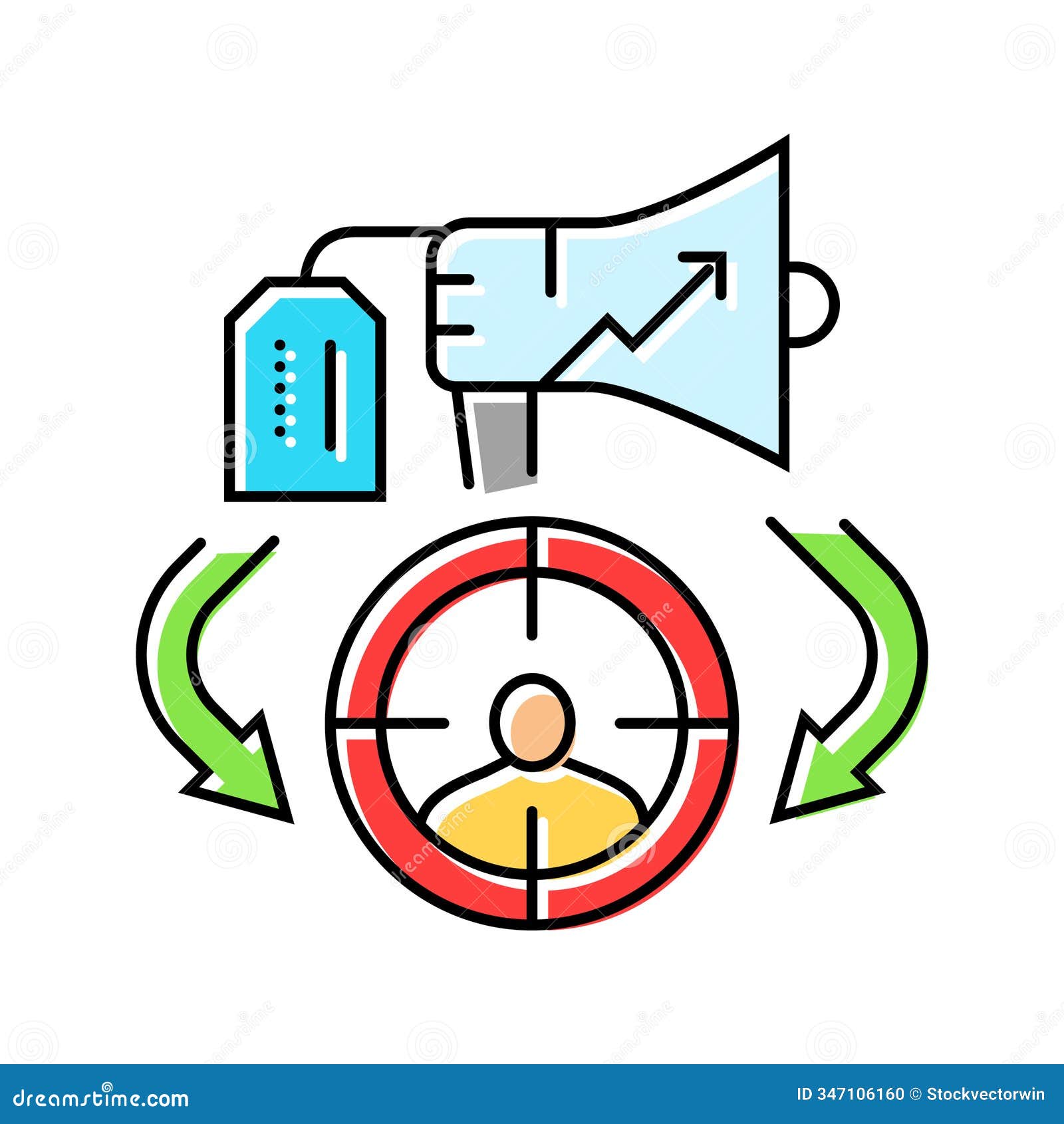 Reference Groups Consumer Behavior Color Icon Vector Illustration Stock ...