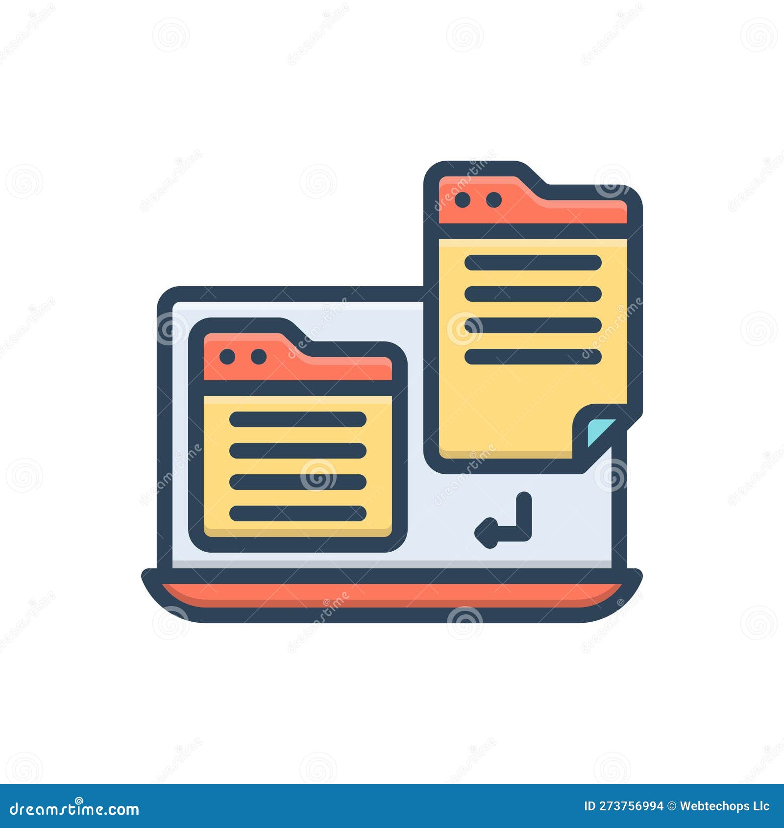 Color Illustration Icon for Reference, Context and Document Stock ...