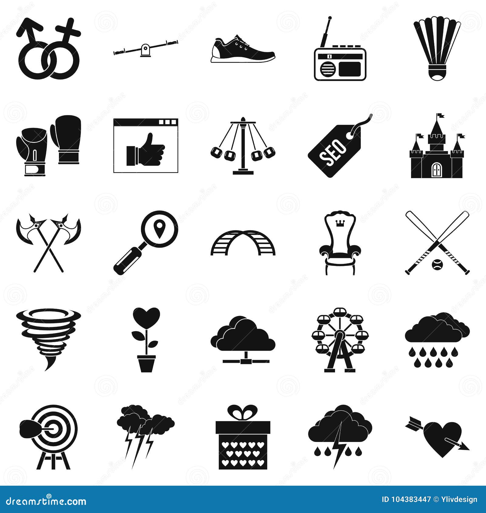 Reference Icons Set, Simple Style Stock Vector - Illustration of money ...