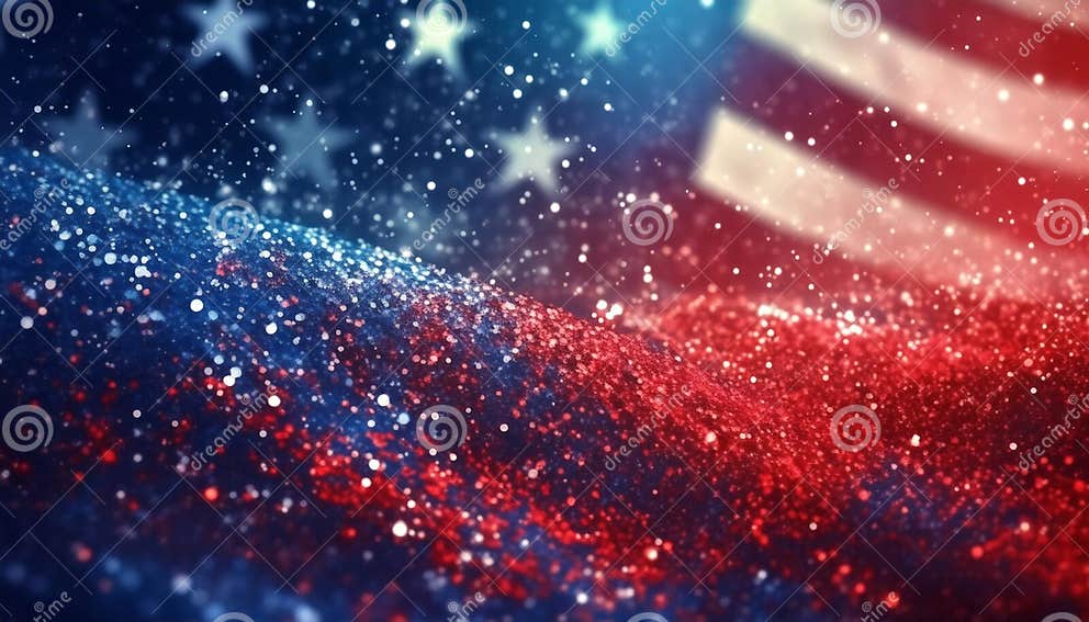 An Abstract Patriotic Background with Sparkle Elements. Stock ...