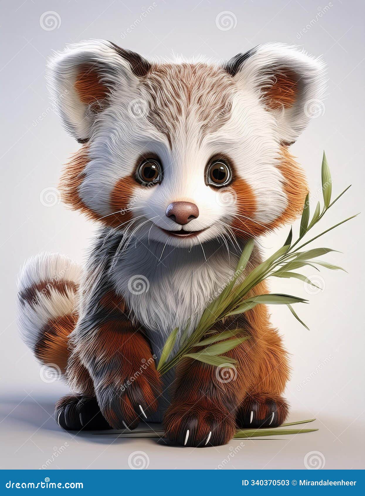 Red panda baby cartoon stock image. Image of cartoon - 340370503