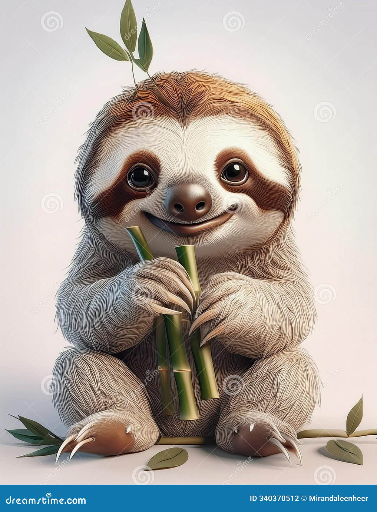 Sloth isolated cartoon stock photo. Image of sloth, nature - 340370512