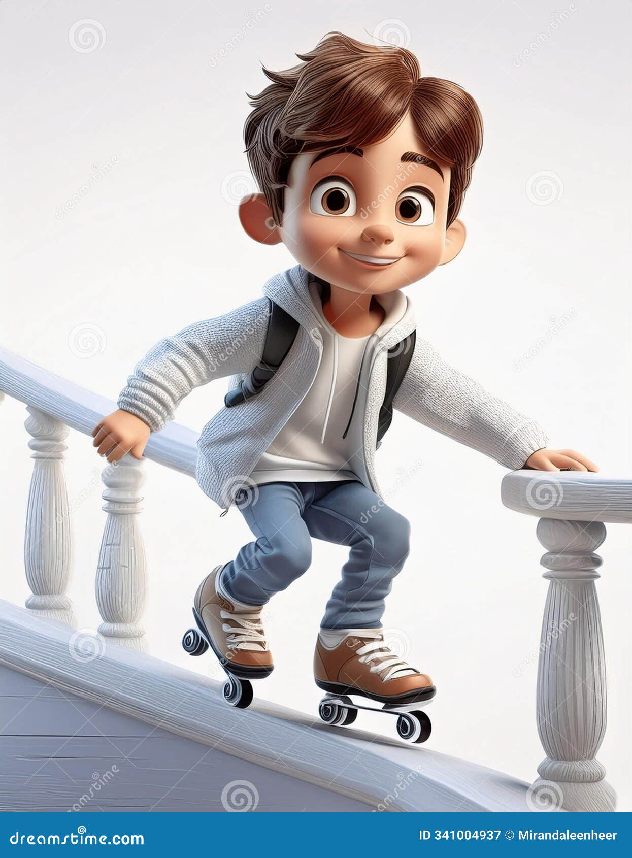 Child skating cartoon stock image. Image of children - 341004937