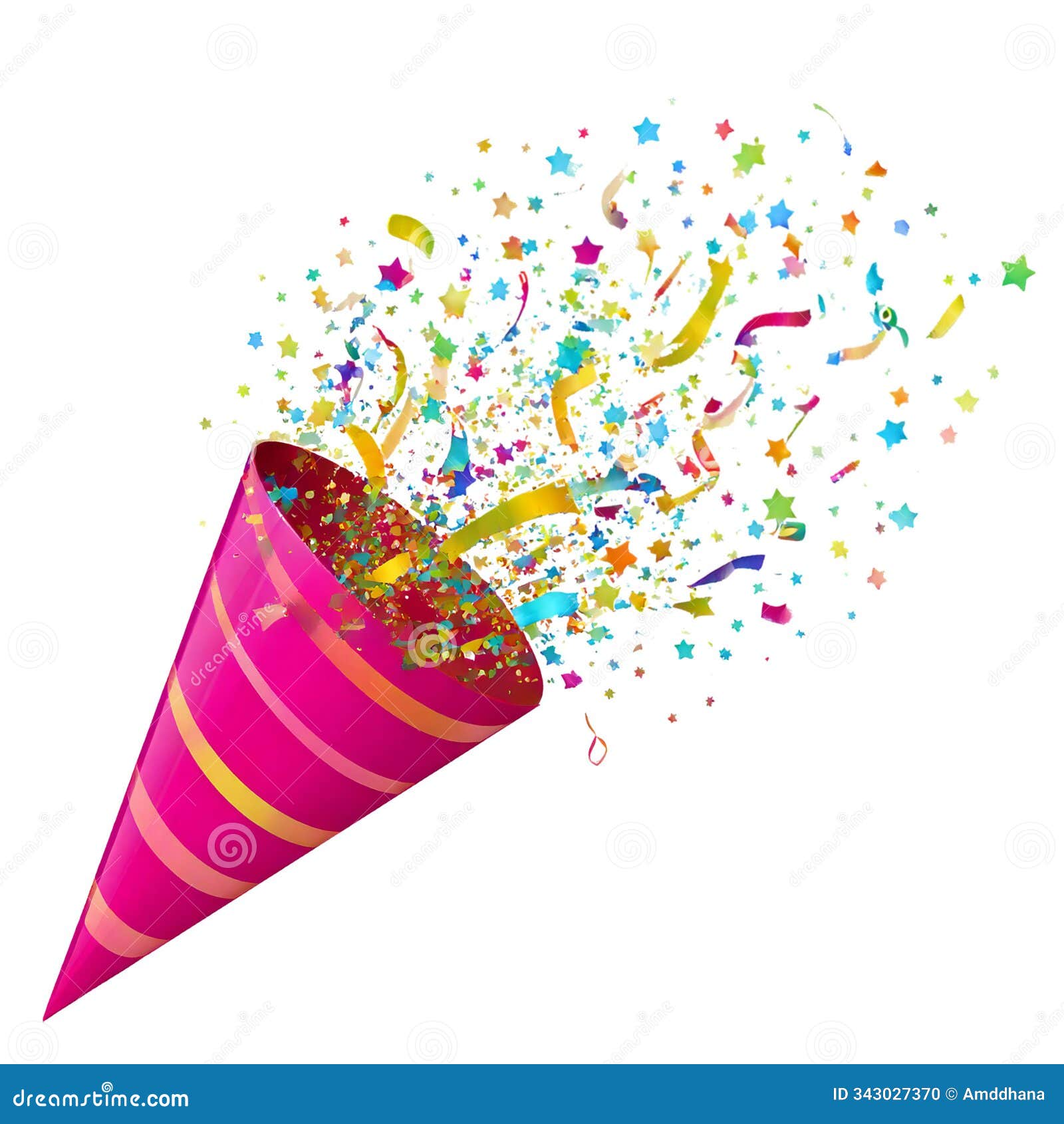 3d Icon of a Confetti in a Tilted Angle Isolated Stock Illustration ...