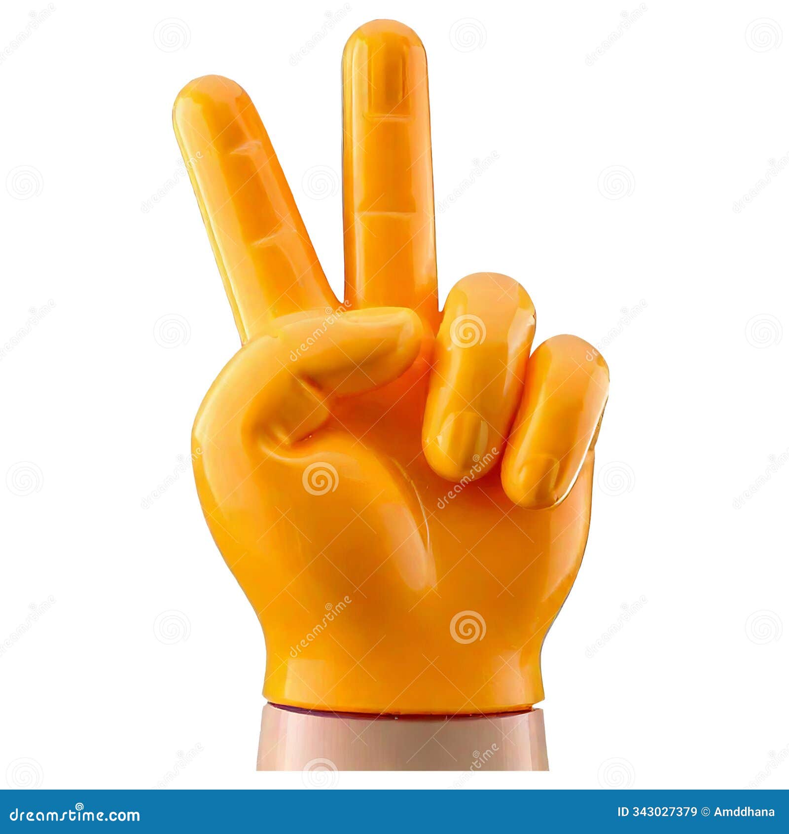 3d Icon of a Victory Finger at a Tilted Angle Stock Image ...