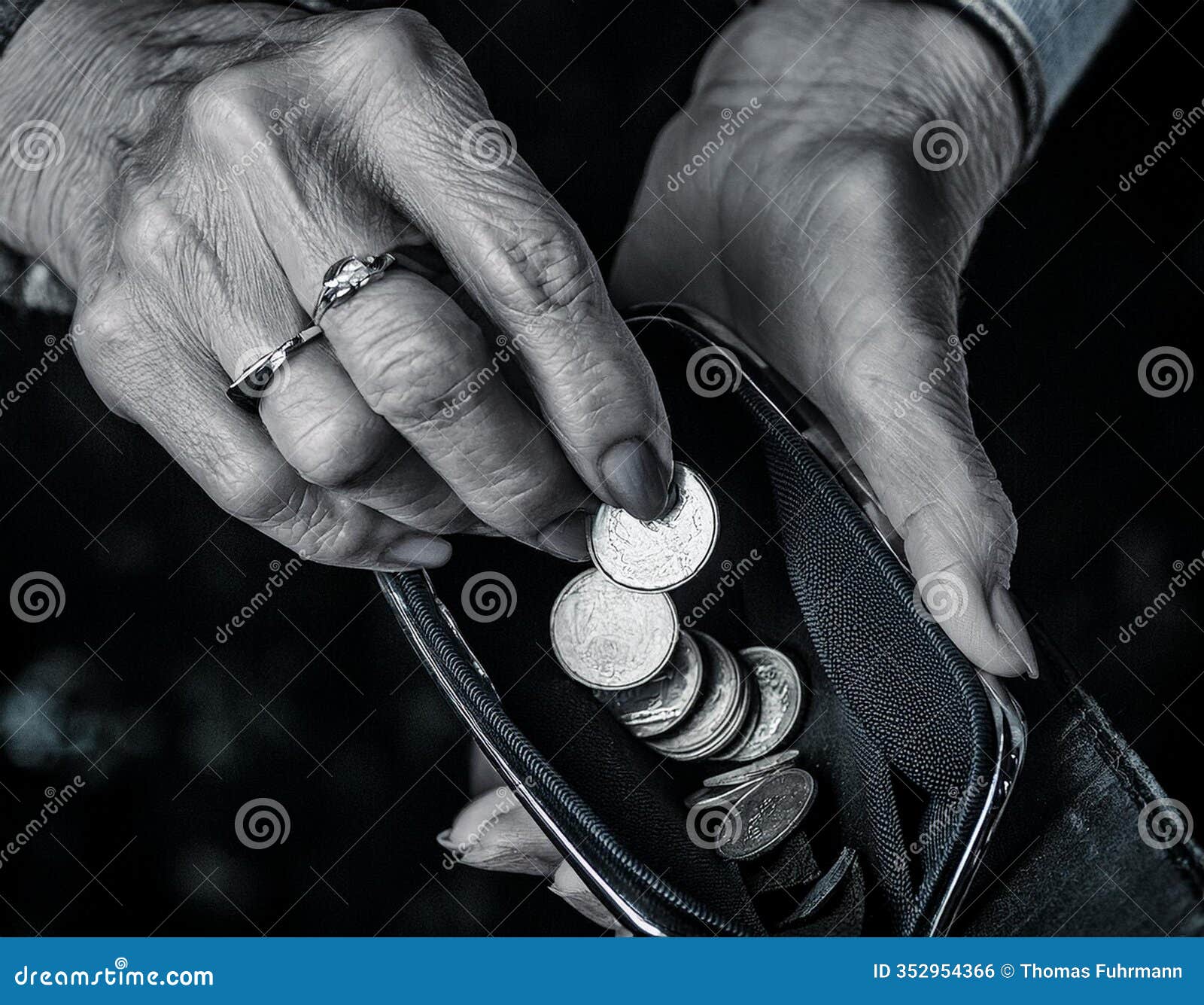 Old Age Poverty in Retirement and Nobody Helps Stock Illustration ...