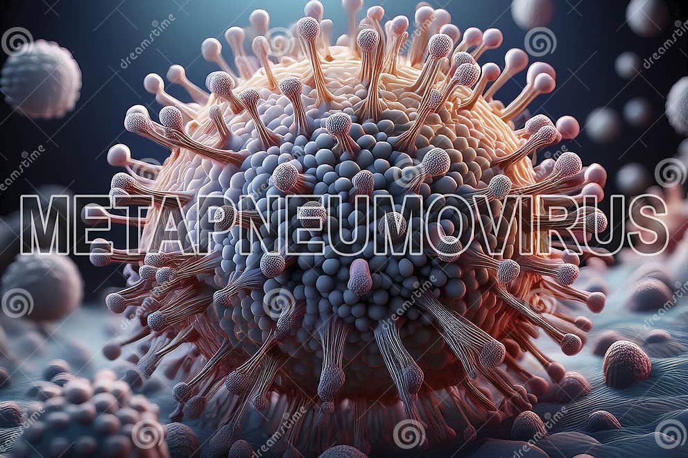 HMPV. Metapneumovirus. Virus. Virus 3d Rendering. Medical Concept ...