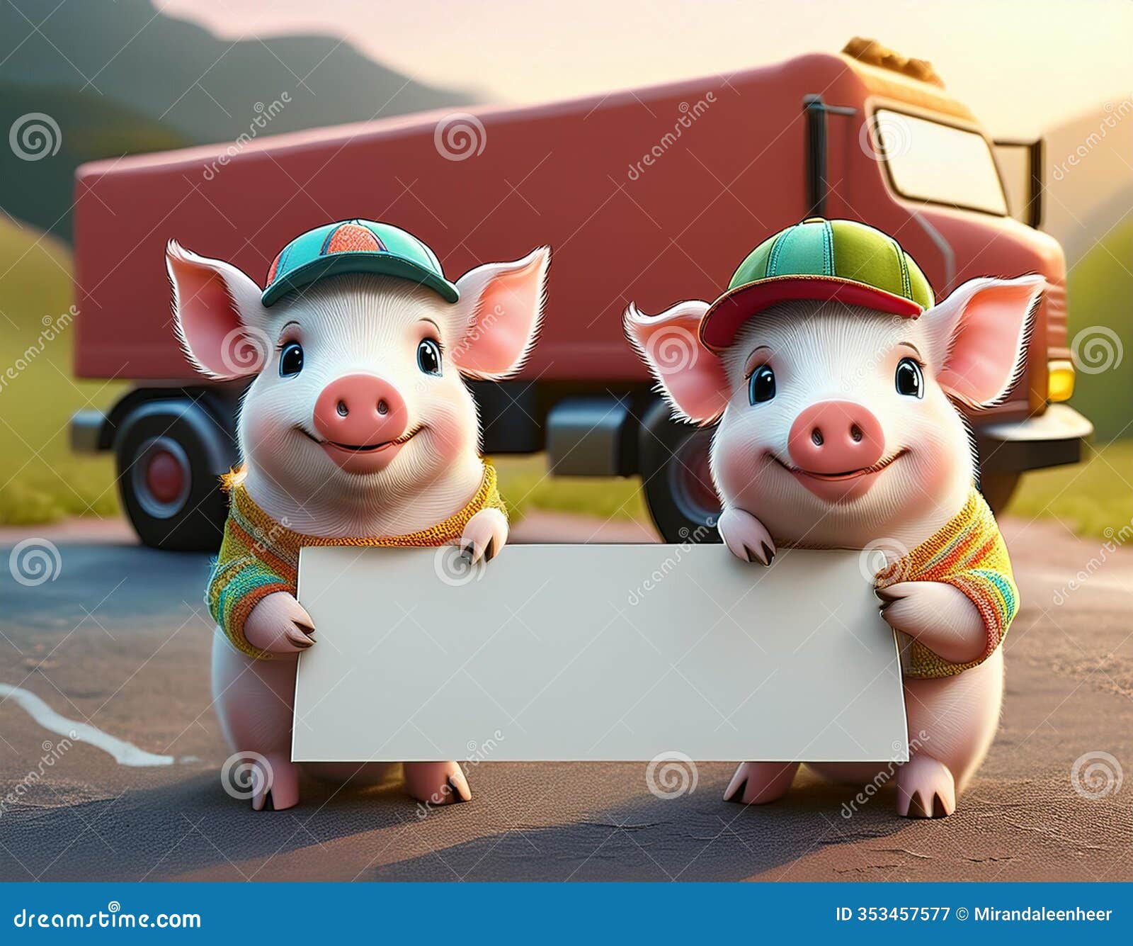 Demonstration pigs cartoon stock illustration. Illustration of cartoon ...