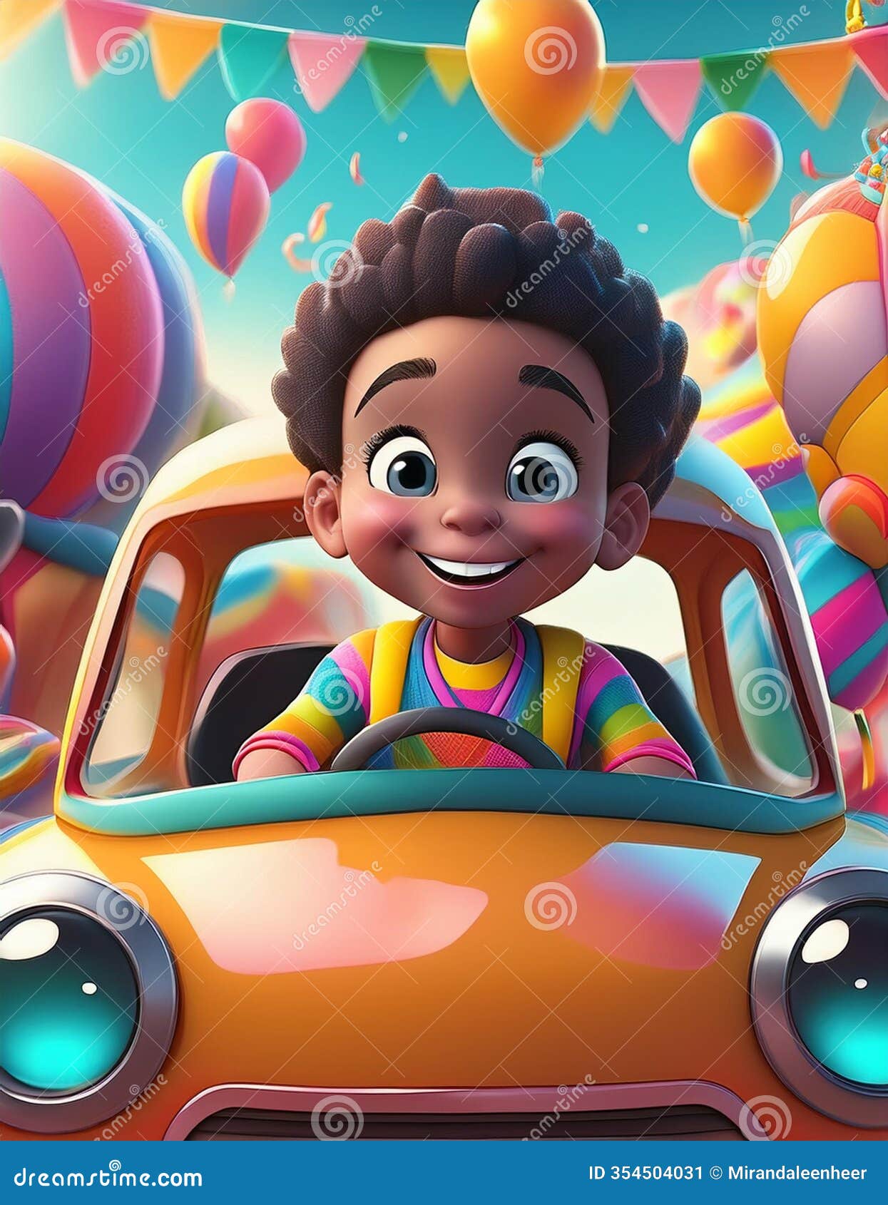 Carnival Child at Fair Cartoon Stock Illustration - Illustration of ...