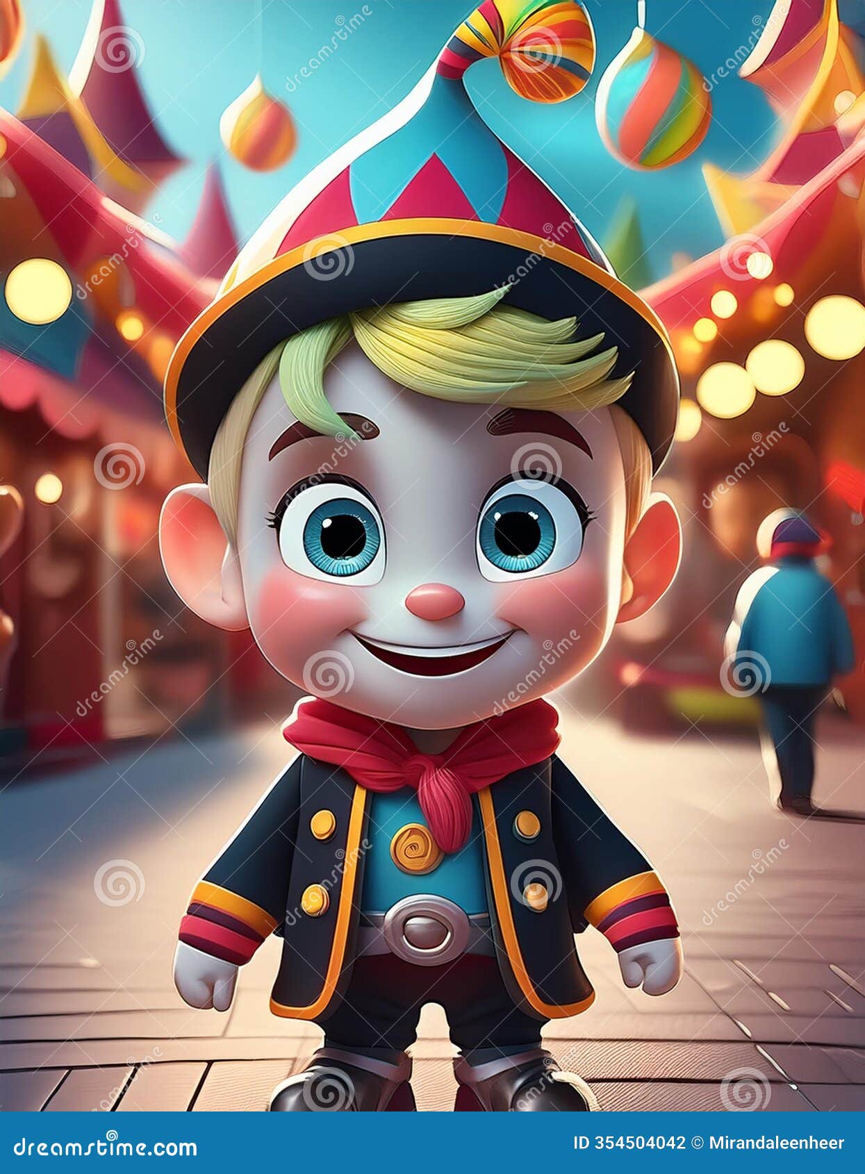 Carnival Child at Fair Cartoon Stock Illustration - Illustration of ...