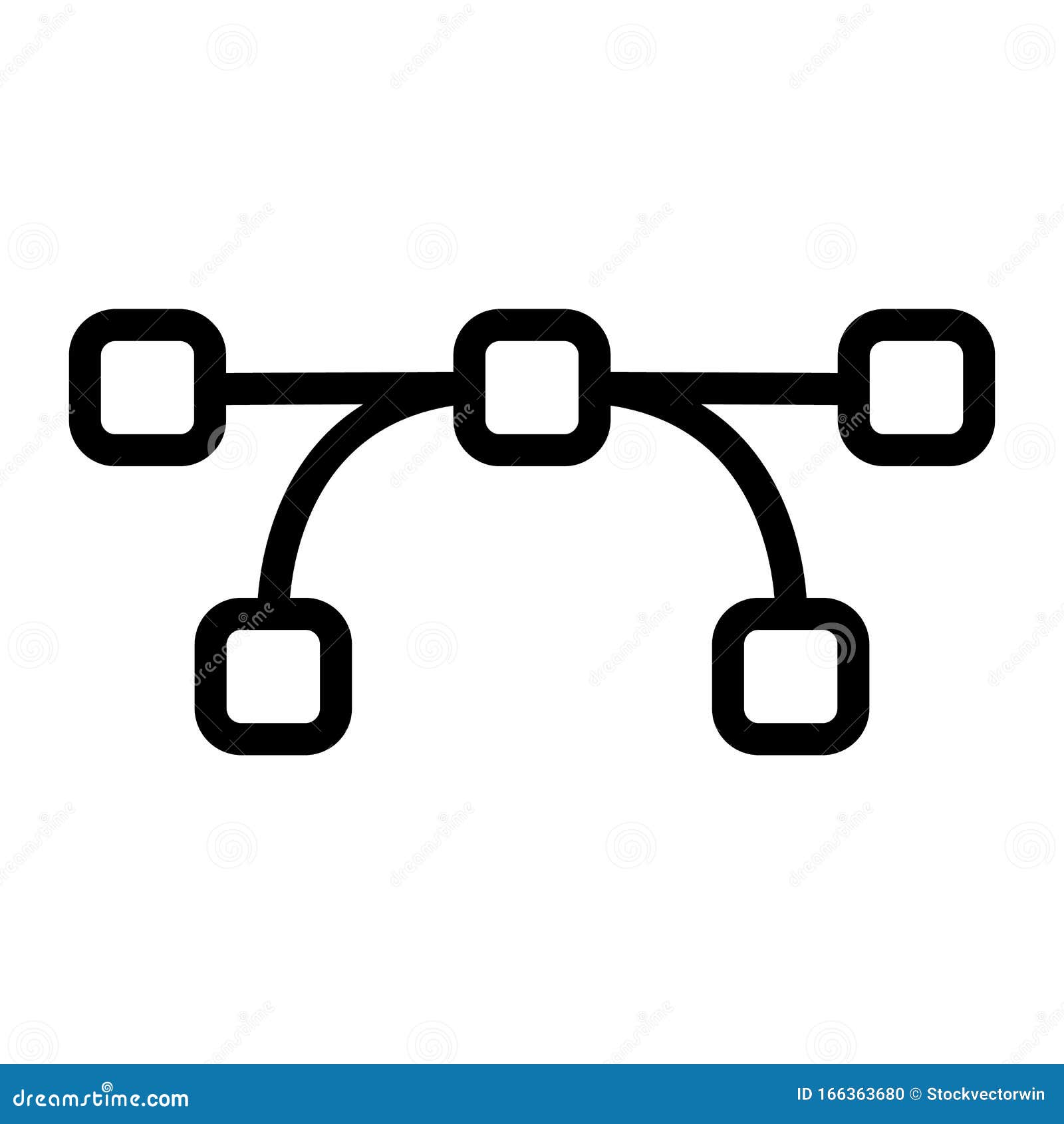 The Reference Points of the Icon Vector. Isolated Contour Symbol ...