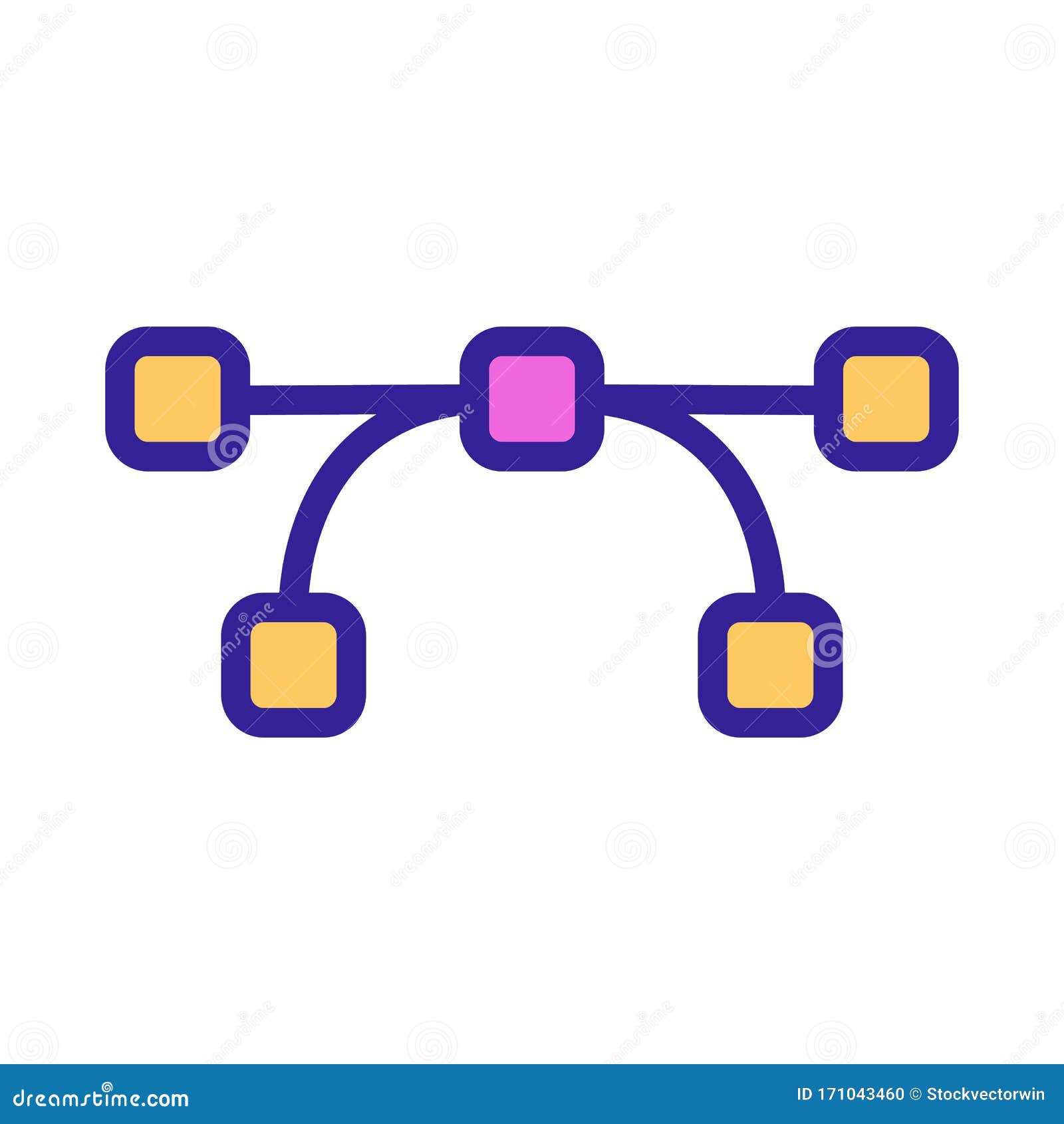 The Reference Points of the Icon Vector. Isolated Contour Symbol ...