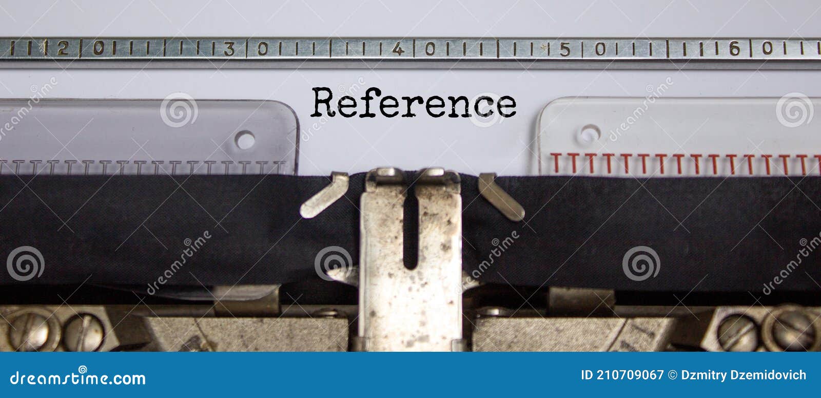 Reference Symbol. the Word `Reference` Typed on Retro Typewriter ...