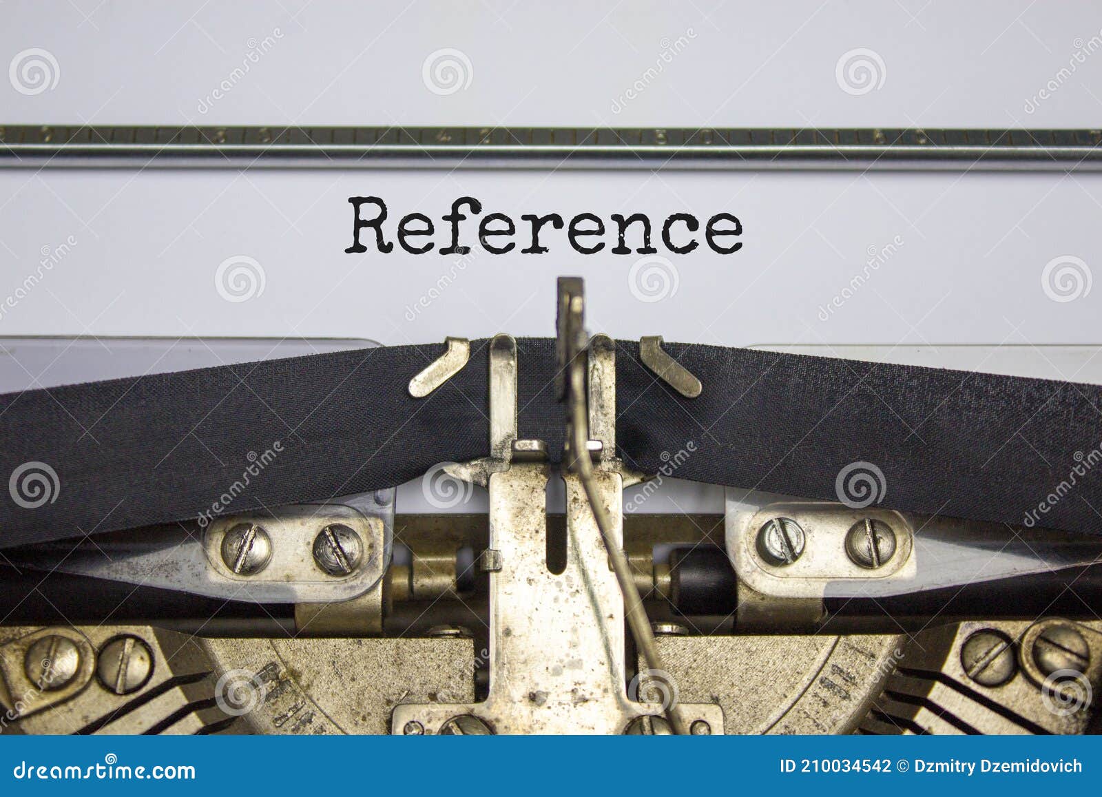 Reference Symbol. the Word `Reference` Typed on Retro Typewriter ...