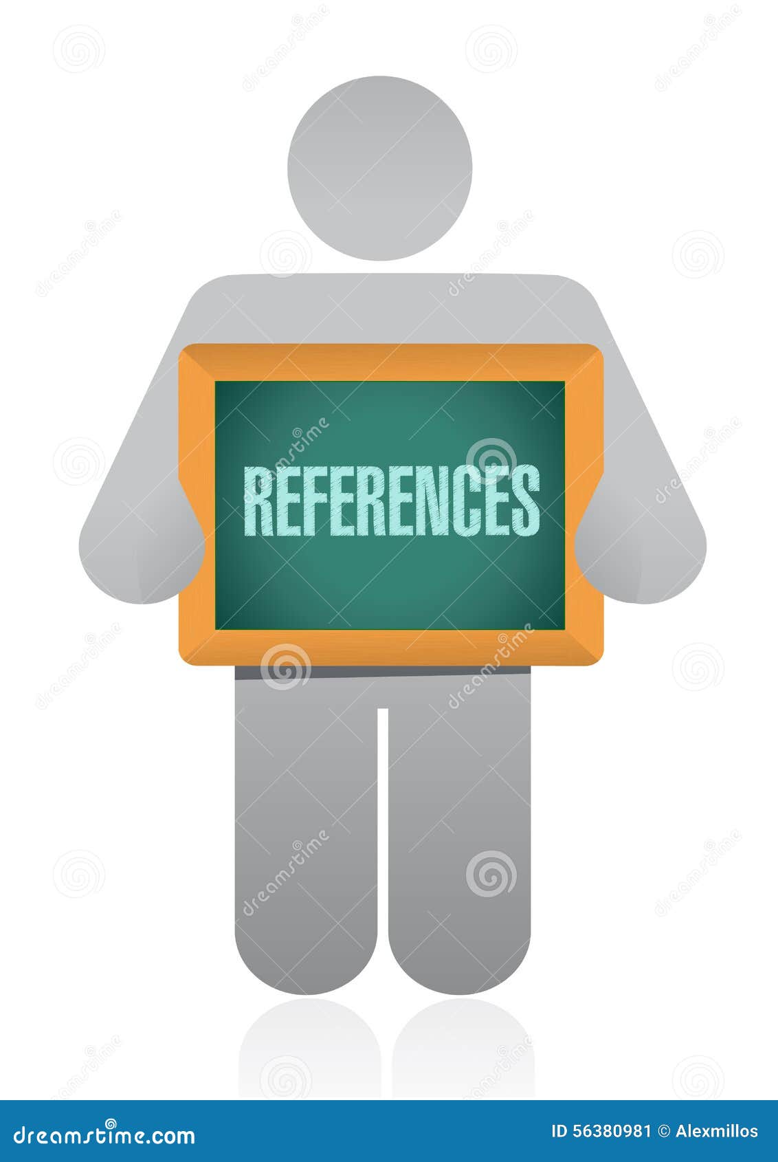 References Board Sign Concept Stock Illustration - Illustration of ...