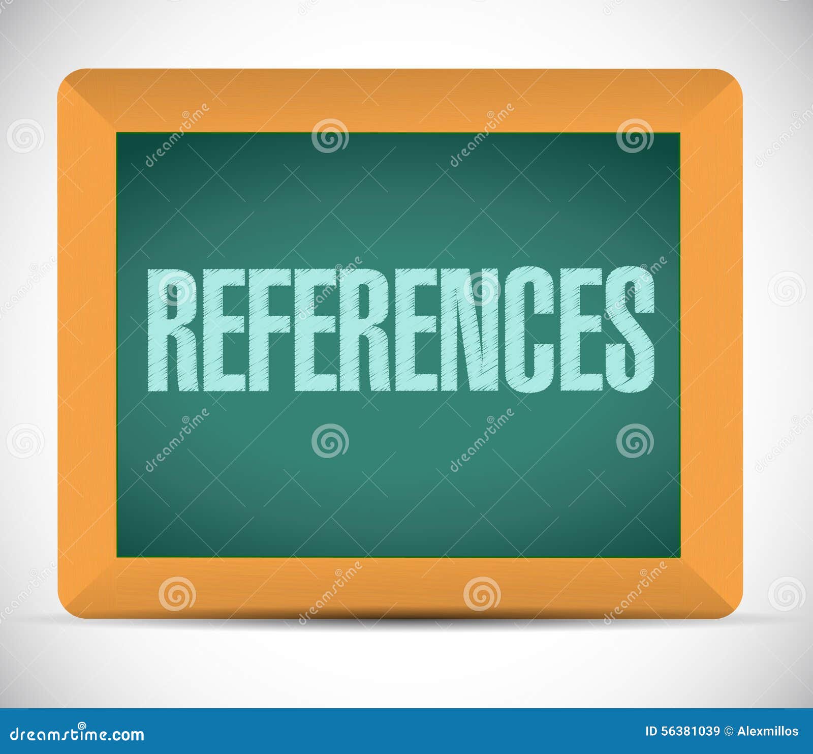 References Chalkboard Sign Concept Stock Illustration - Illustration of ...